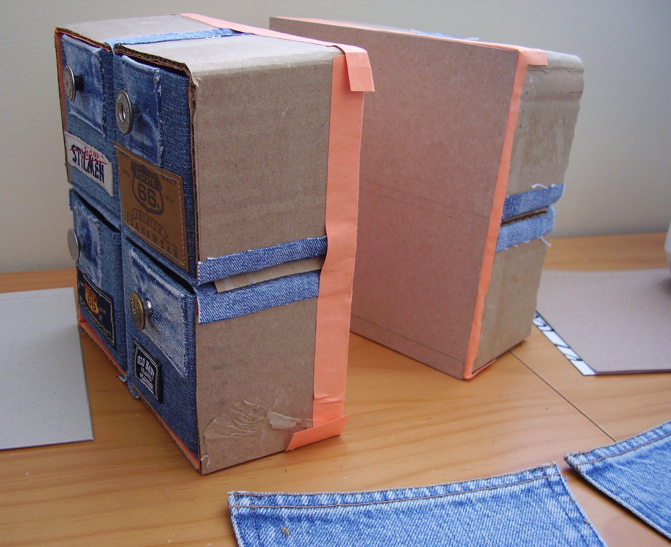 Cardboard + Denim Drawer : 11 Steps (with Pictures) - Instructables