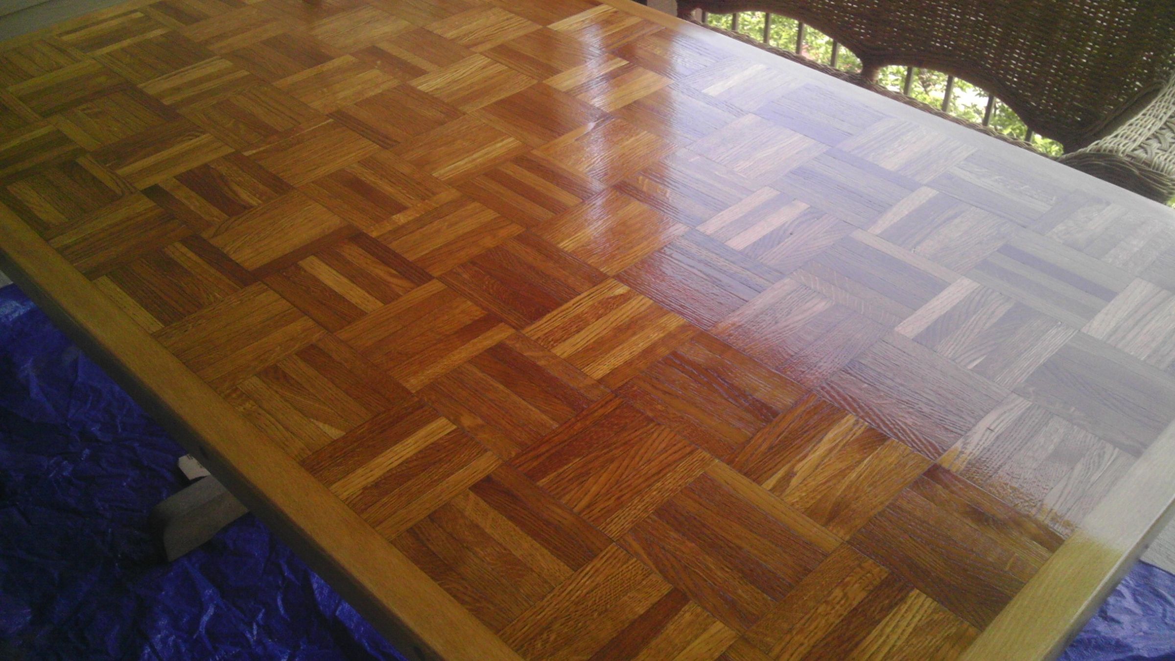 Refinishing a Parquet Style Table - Instructables