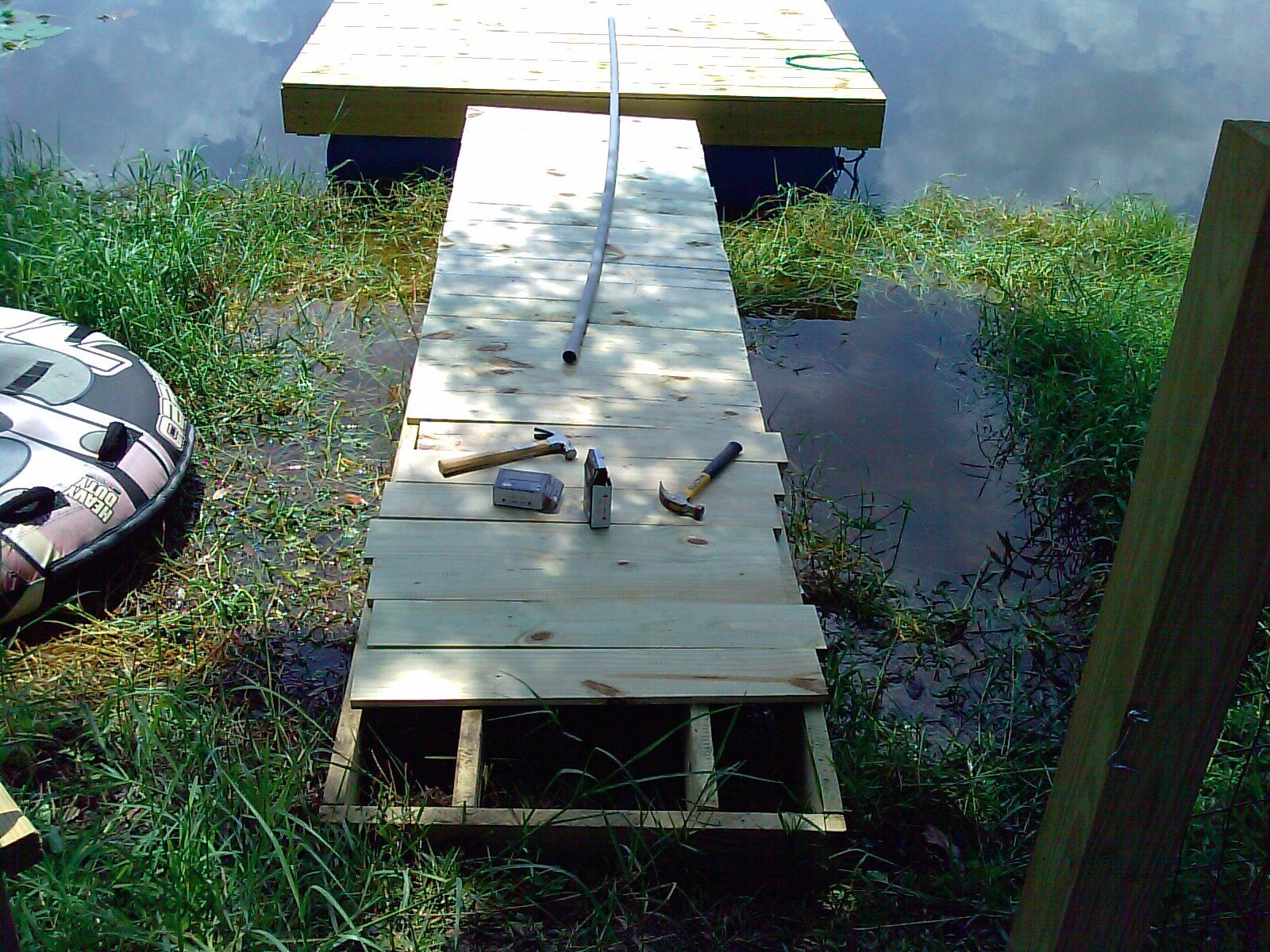 Floating Dock With Barrels (UPDATED) : 9 Steps (with Pictures ...