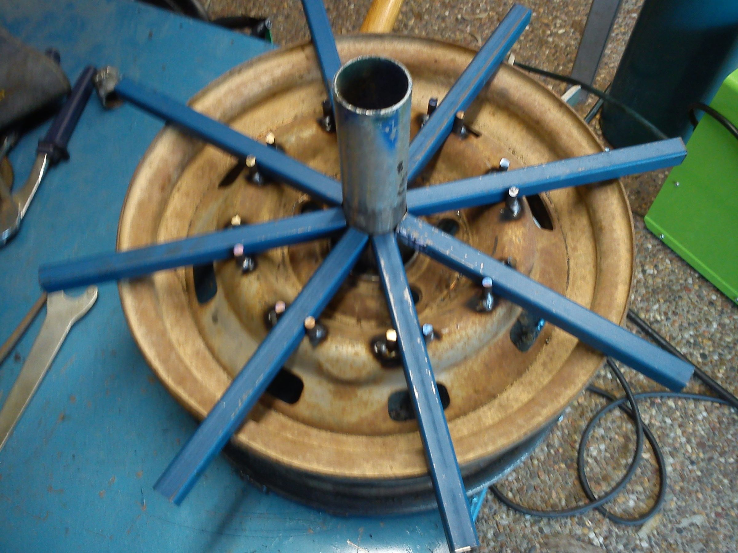 Making Wide Bike Wheel Hubs and Joining Them to Car Rims! : 6 Steps ...