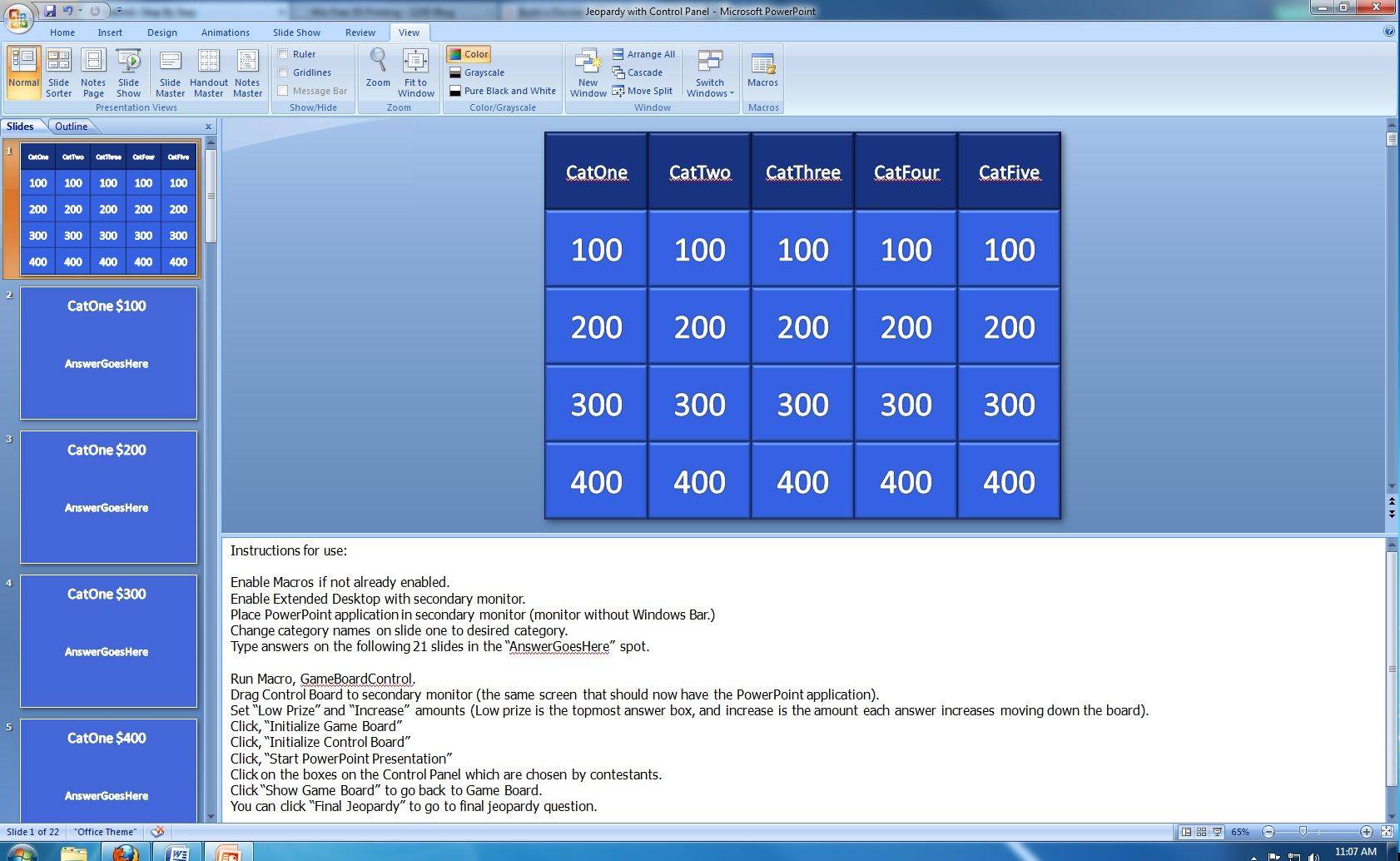 PowerPoint Jeopardy : 5 Steps - Instructables