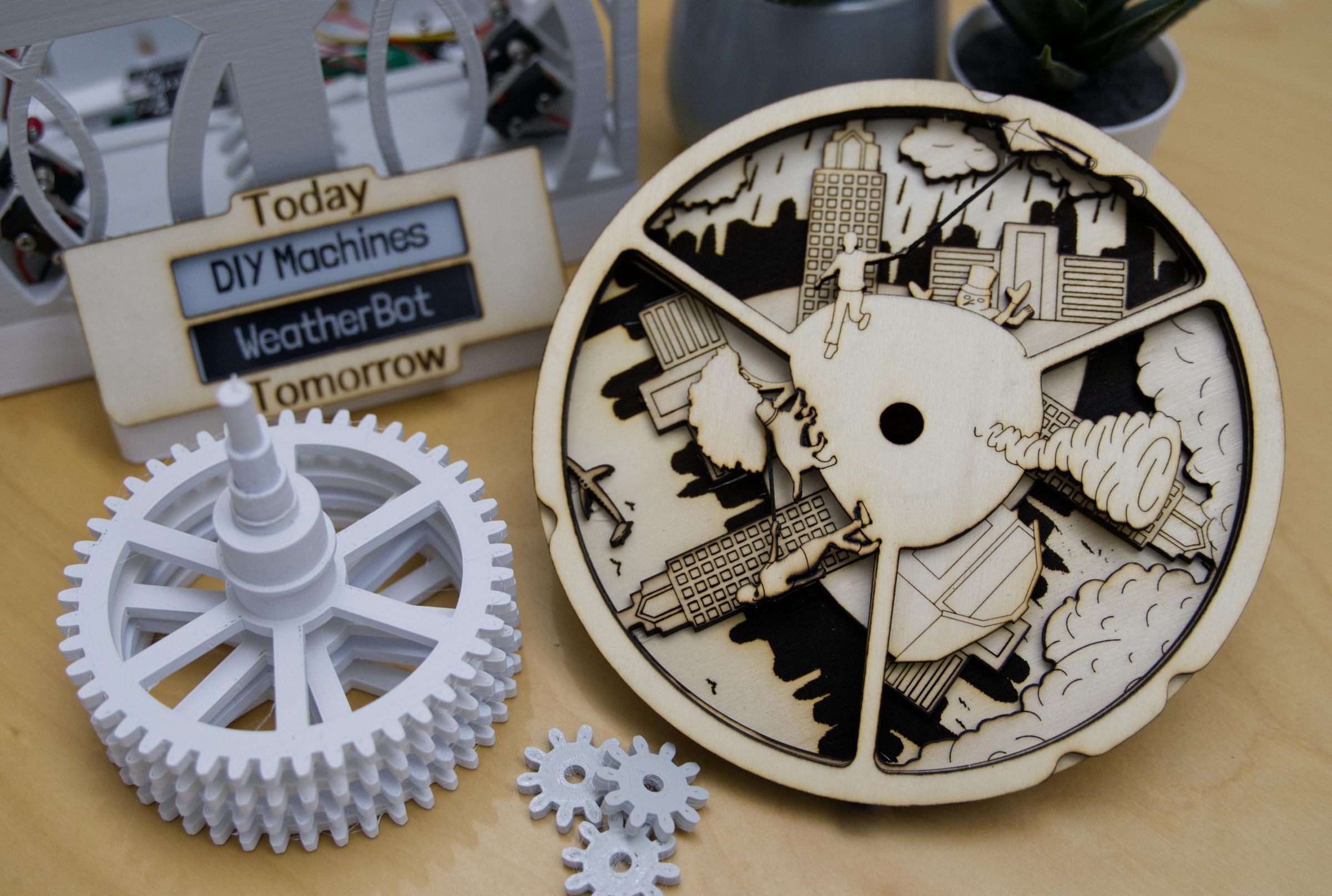WeatherBot - a Motorised Weather Machine | 3D Printable, ESP32 ...