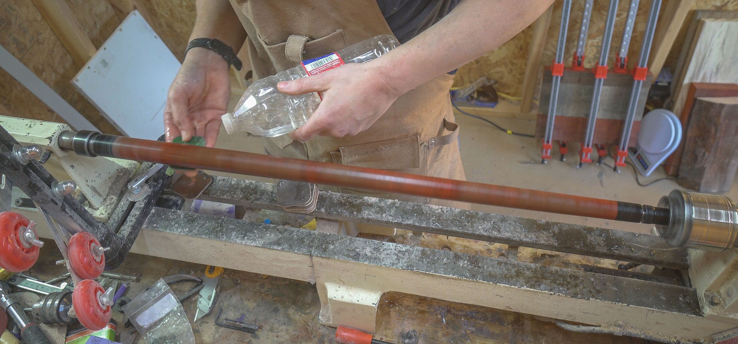 How to Make a Custom Hybrid Epoxy Pool Cue Using a Wood Lathe : 19 ...