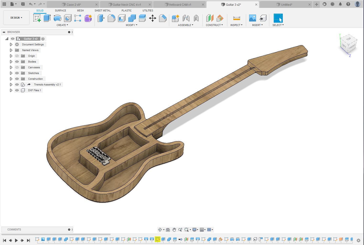 Custom CNC Electric Guitar & Case With Mobile BUILT IN Amp! : 9 Steps ...