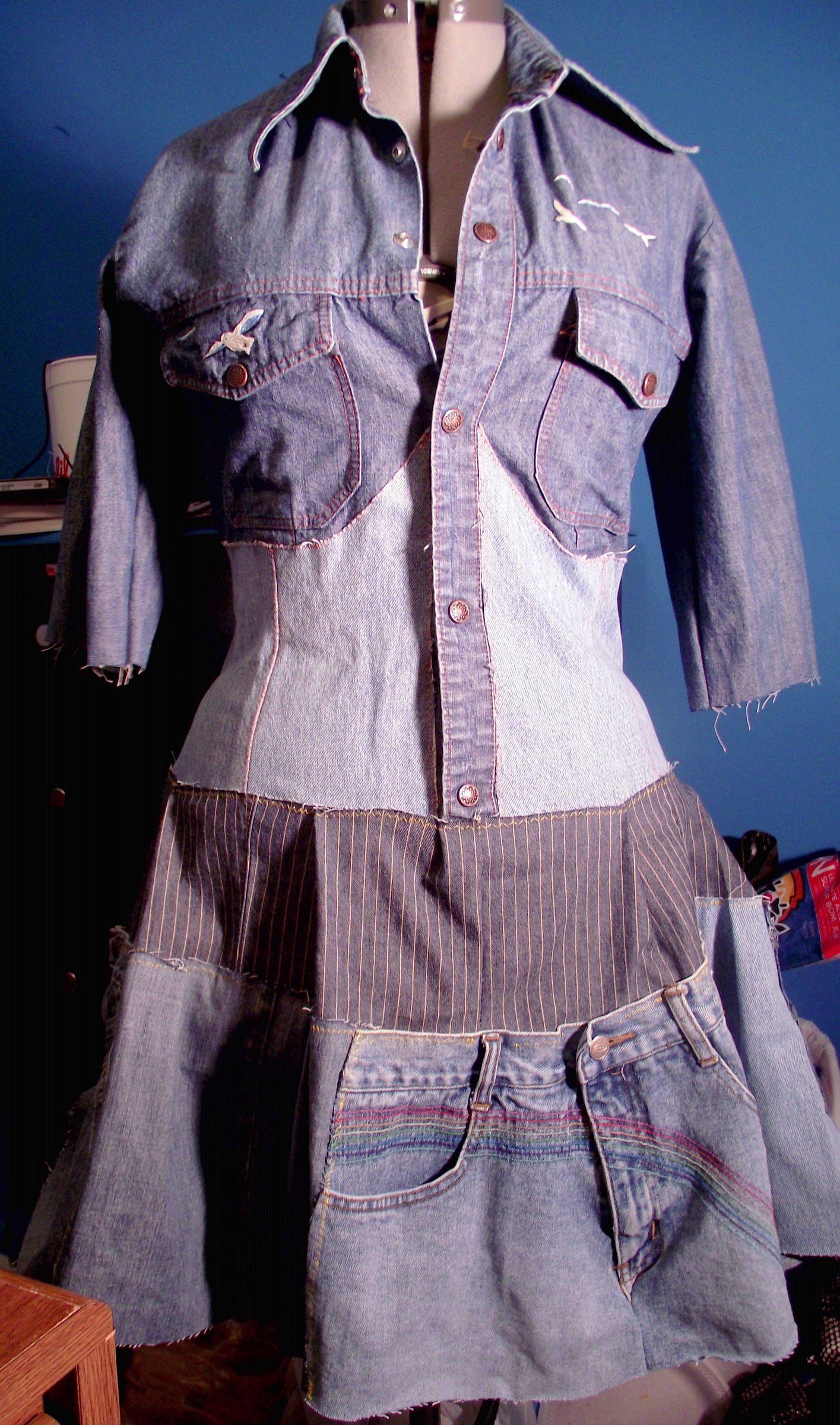Recycled Denim Dress : 4 Steps (with Pictures) - Instructables