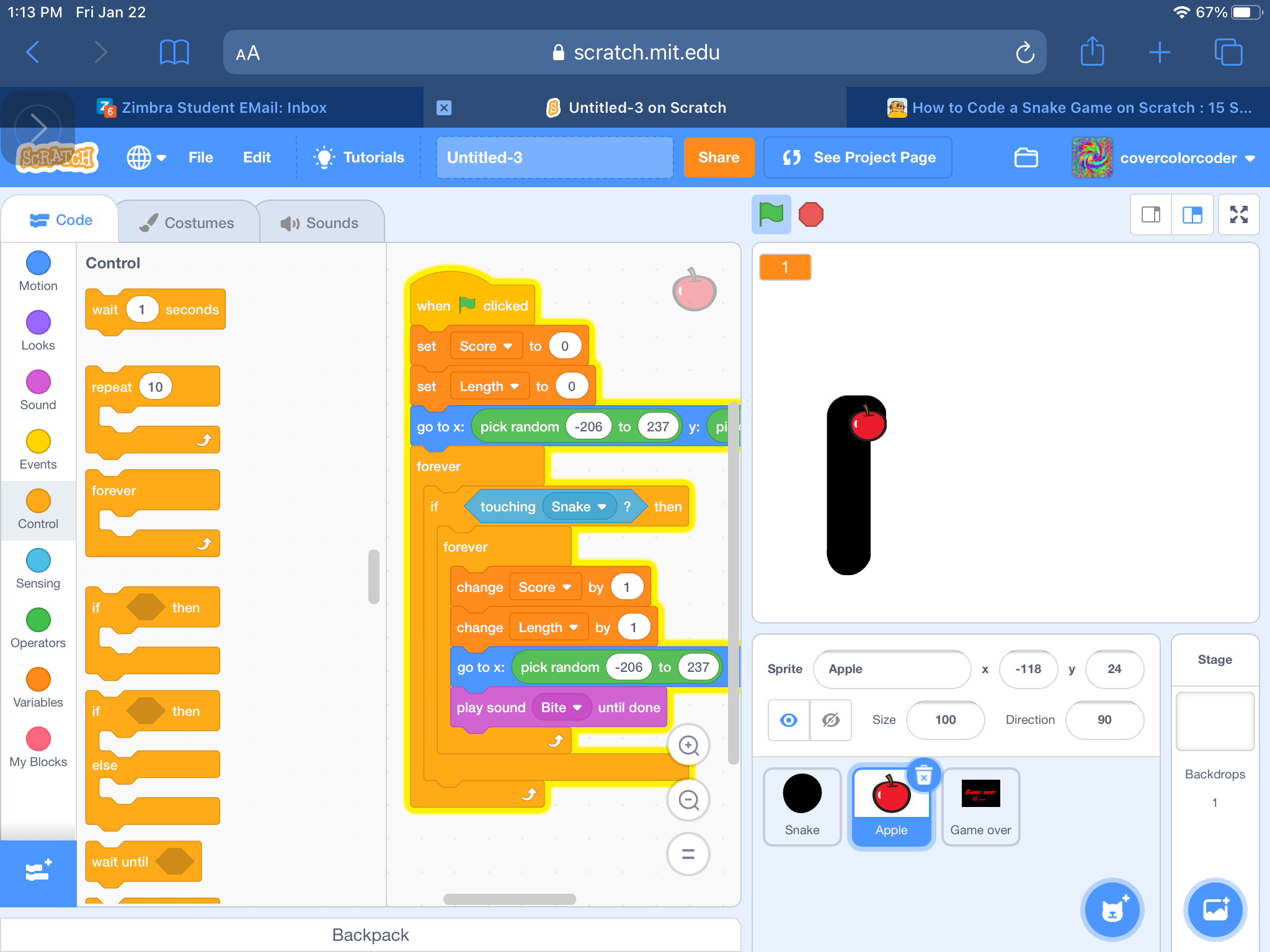 How to Code a Snake Game on Scratch : 15 Steps (with Pictures ...