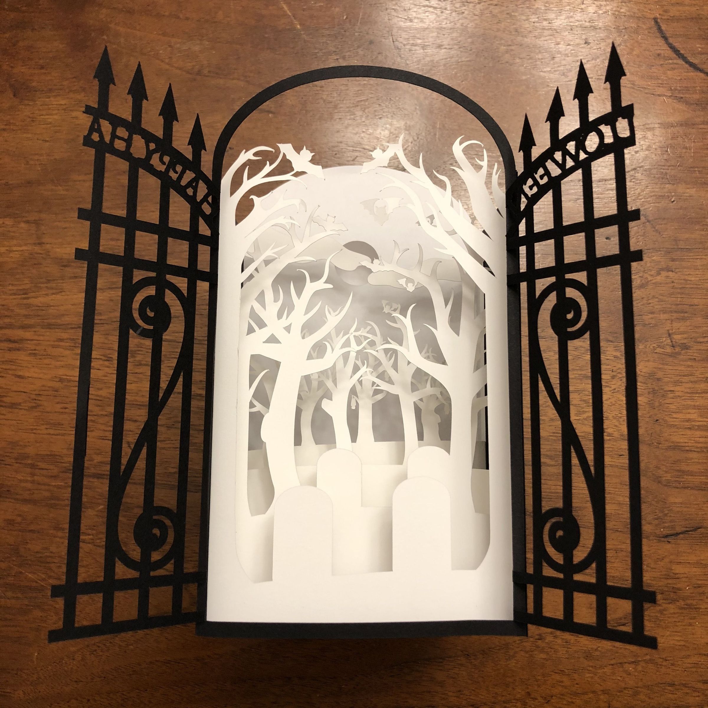 Spooky Cemetery Lightbox Card : 4 Steps (with Pictures) - Instructables