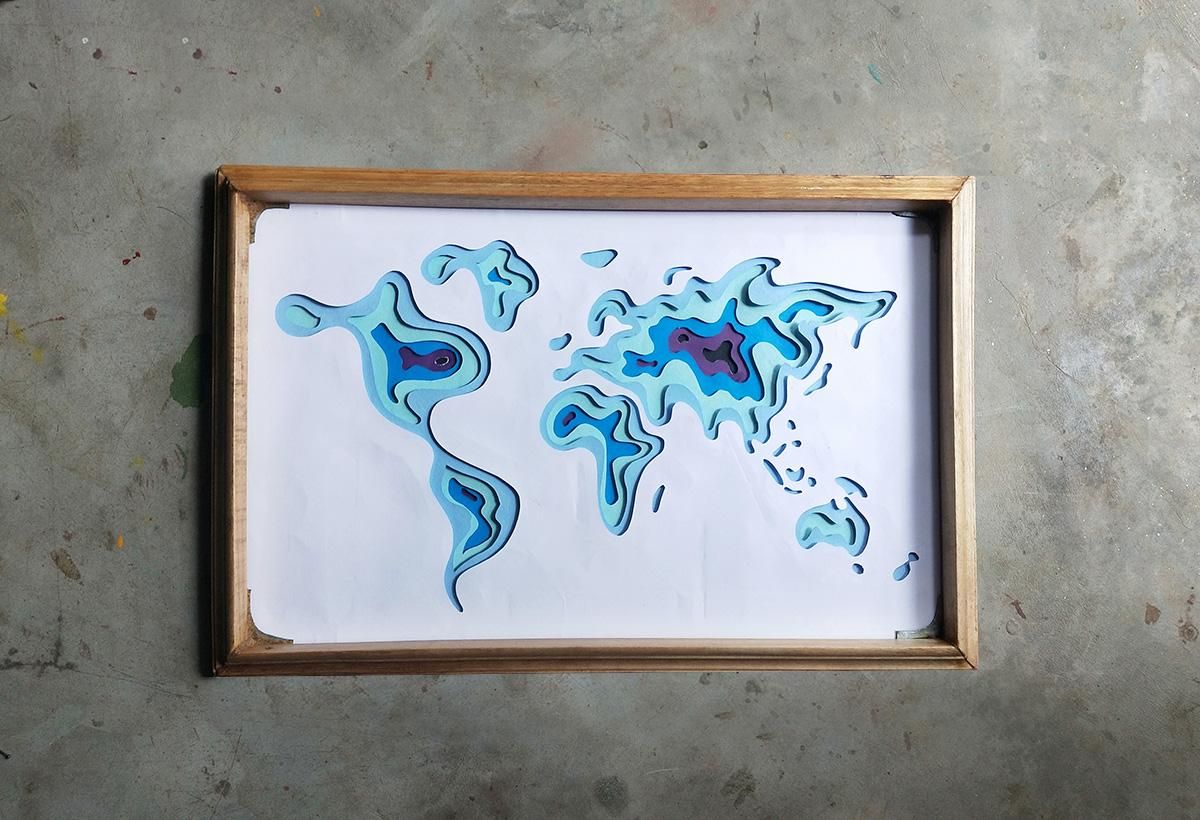 Topographic World Map Art : 11 Steps (with Pictures) - Instructables