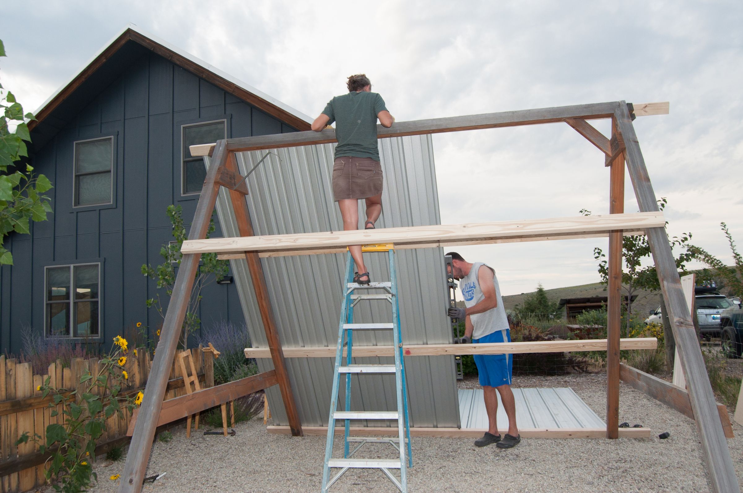 Convertible Backyard A-frame Fort From a Swing Set. : 12 Steps (with ...