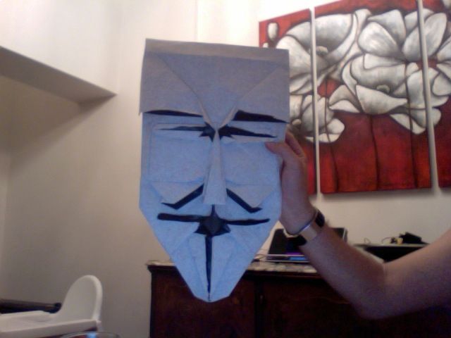 Guy Fawkes Mask in Origami : 8 Steps (with Pictures) - Instructables