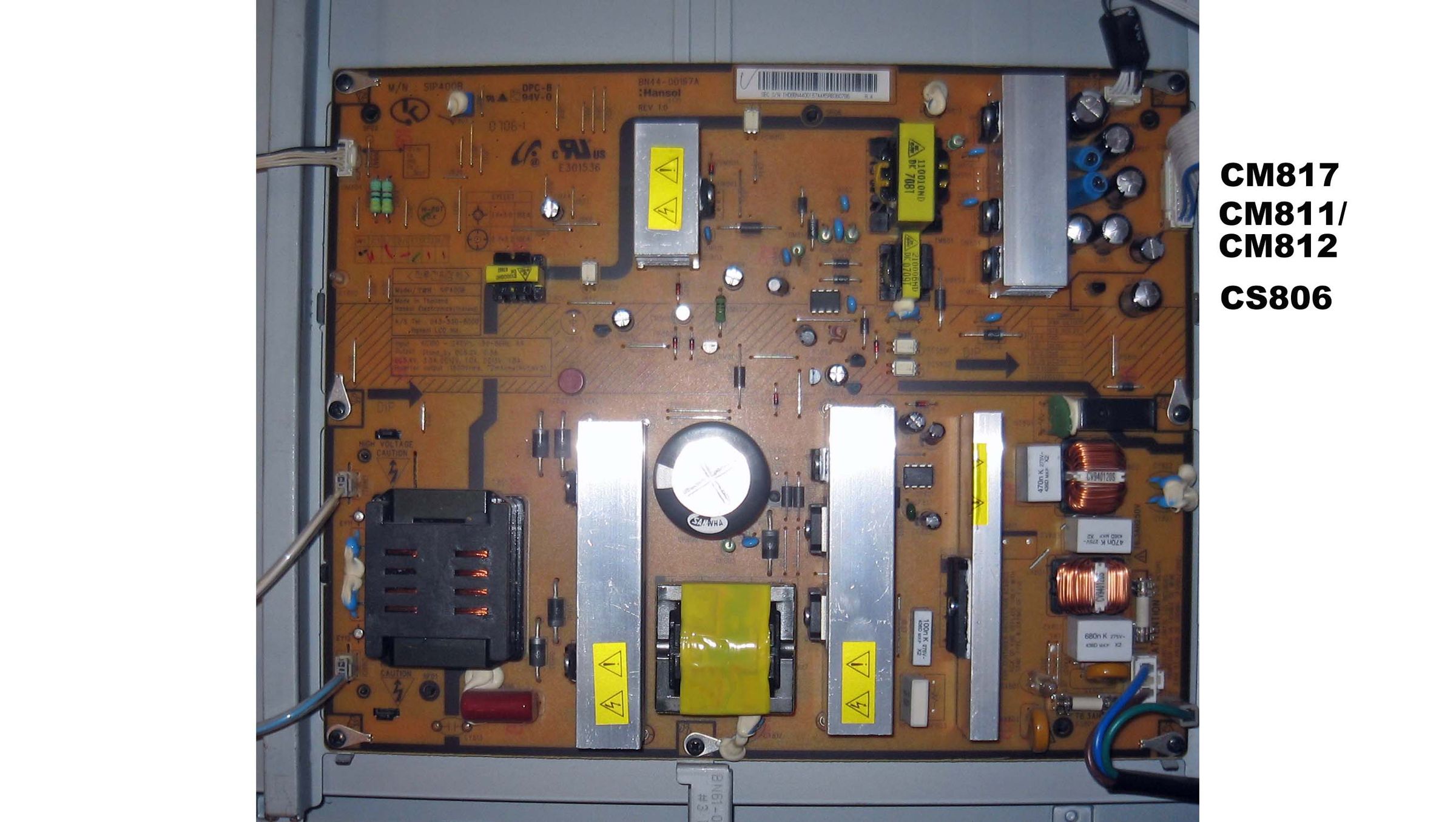 Repair Samsung LCD TV -Relay Clicks, Shuts Off, Won't Come On : 6 Steps ...