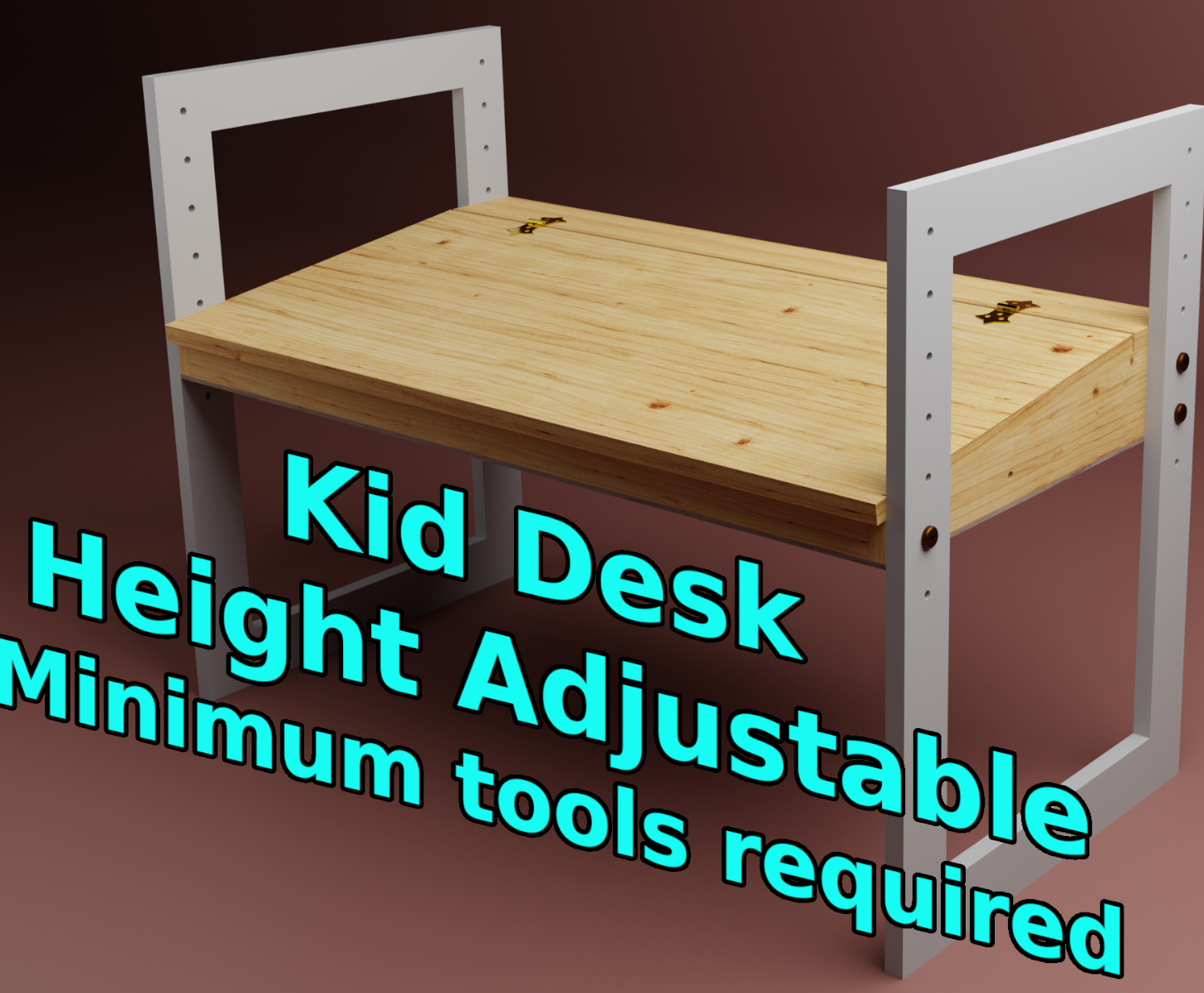Kid Desk (height Adjustable) : 9 Steps (with Pictures) - Instructables
