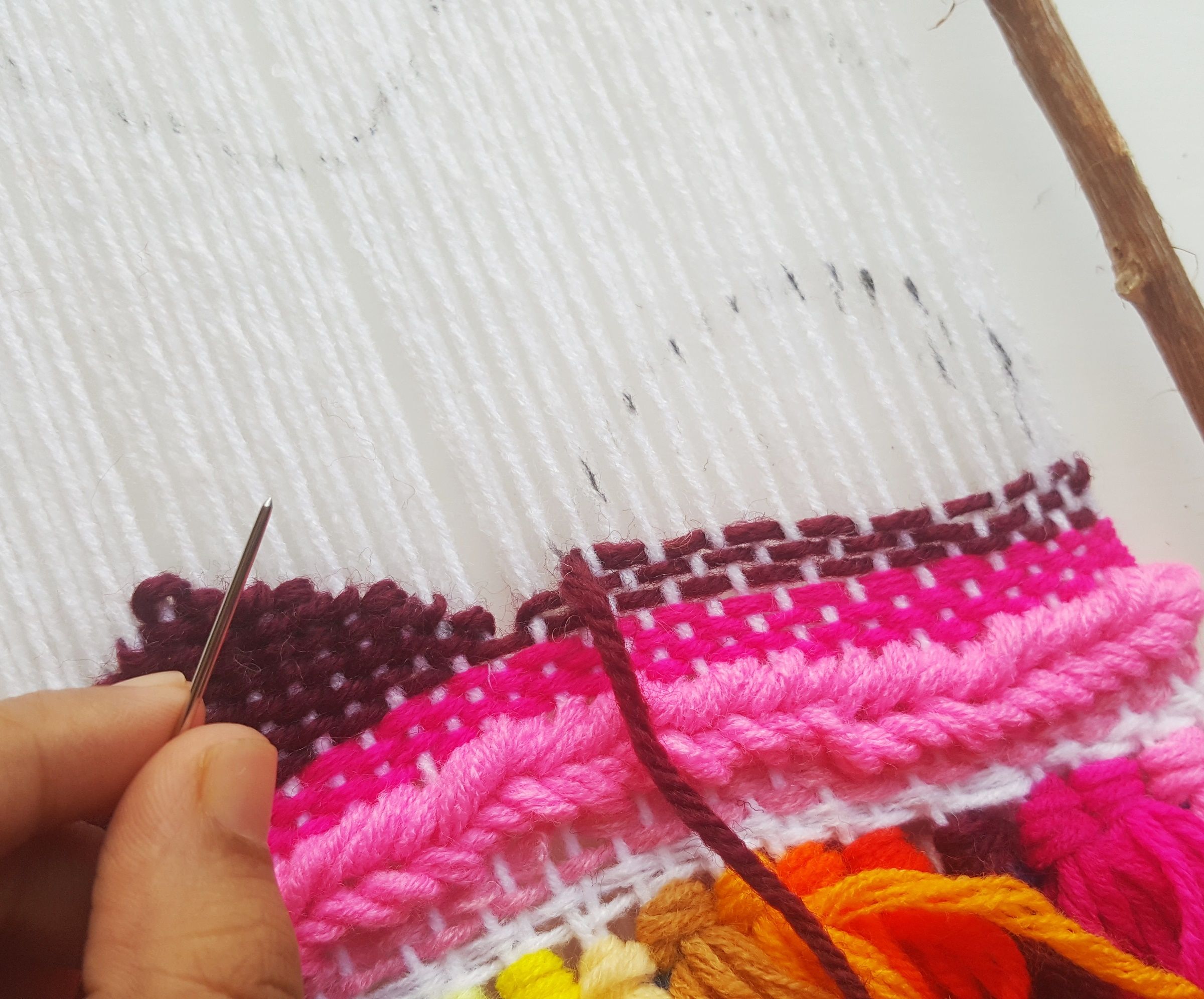 DIY Tapestry Weaving on Twig Frame : 11 Steps (with Pictures ...