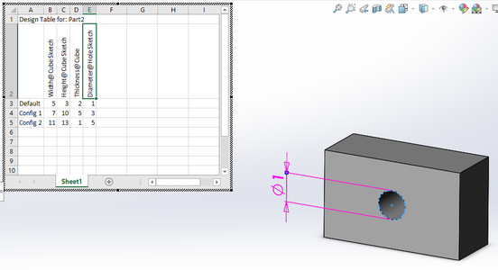 SolidWorks Design Table Tutorial : 5 Steps - Instructables