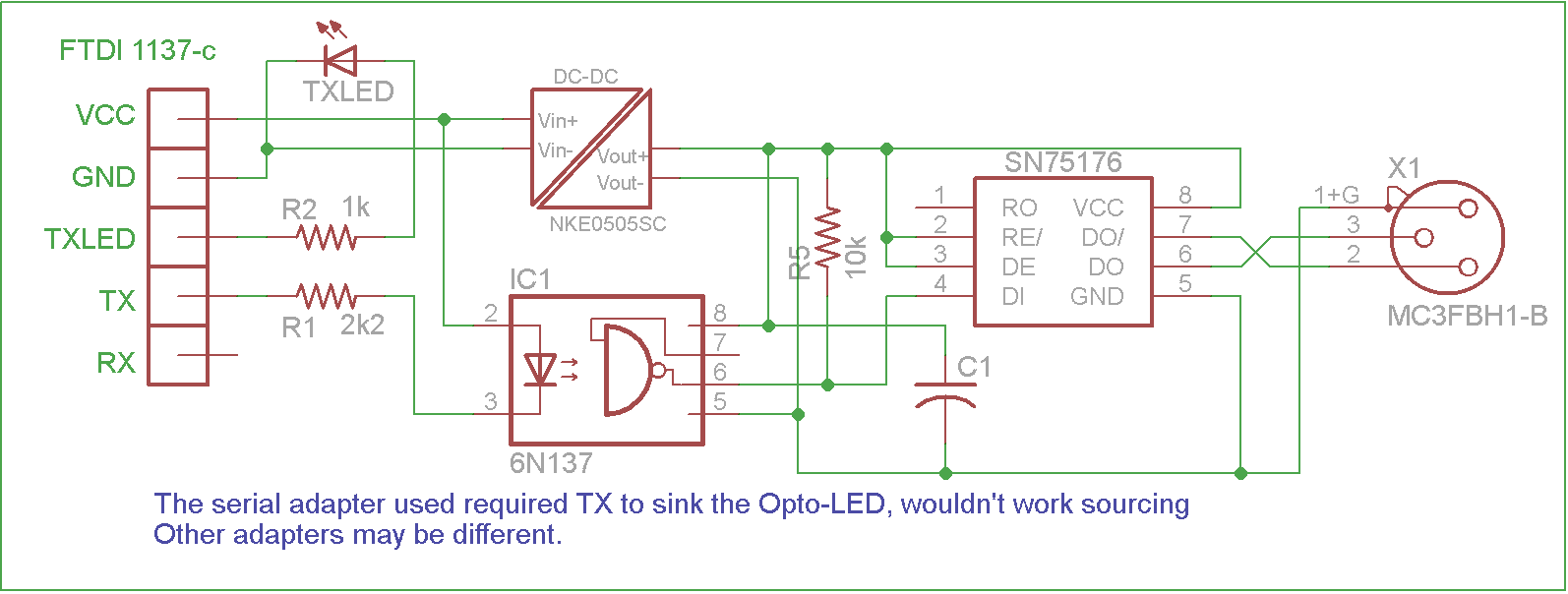 FTDI USB Adapter Based DMX Transmitter With Isolation : 3 Steps ...