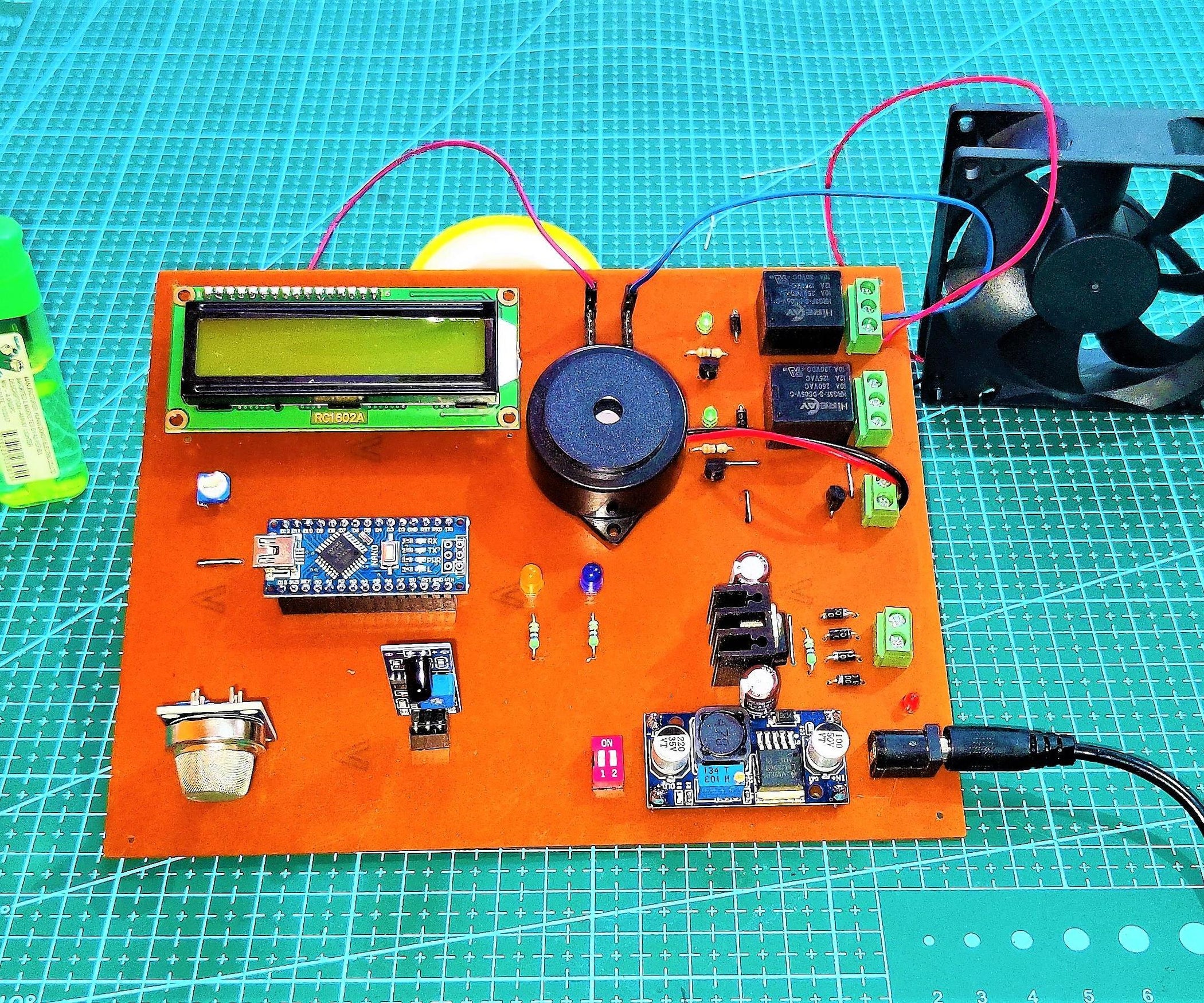 Fire And Gas Detector System With Protection Using Arduino 6 Steps