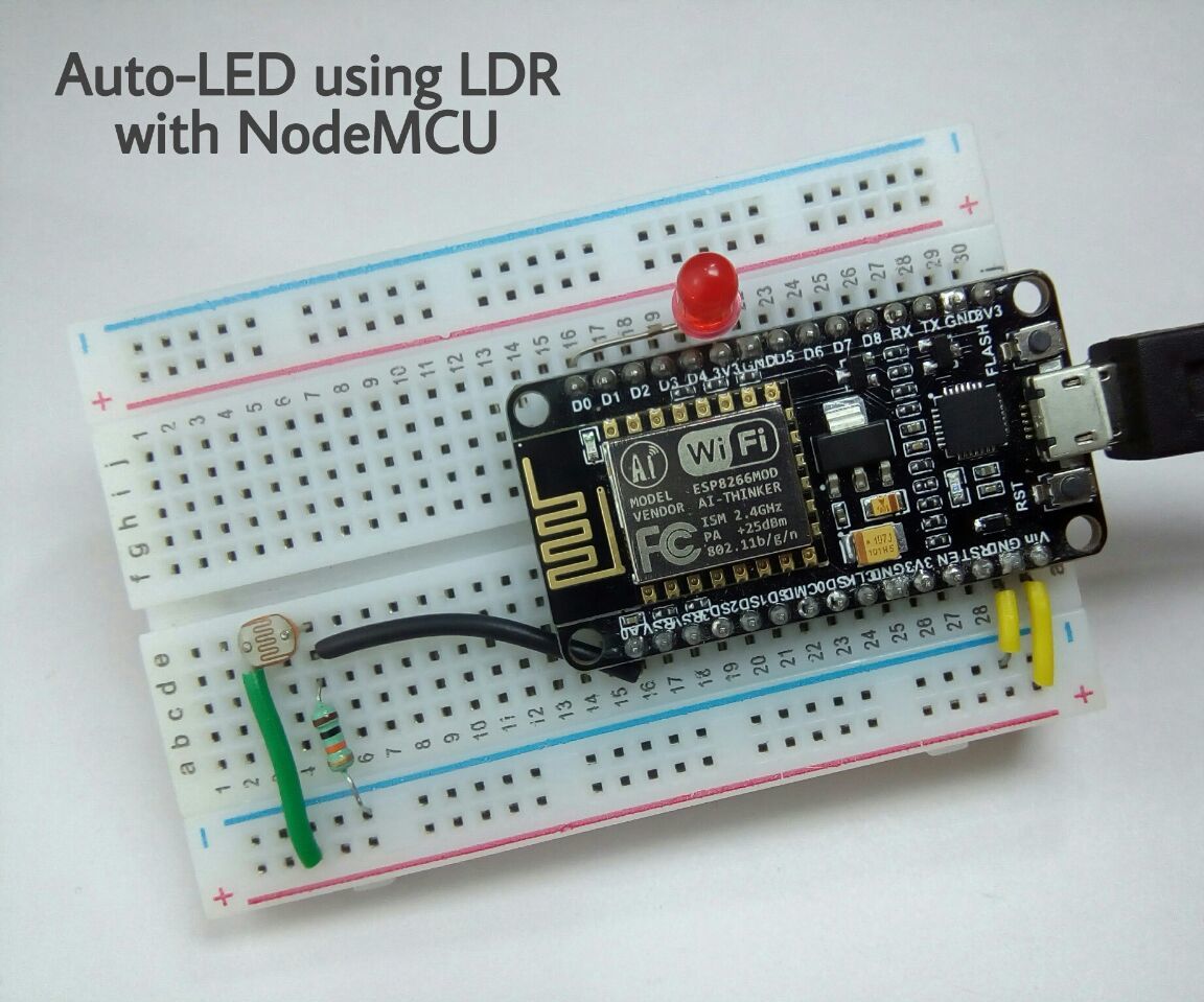 Auto-LED Using LDR With NodeMCU : 4 Steps (with Pictures) - Instructables Auto-LED Using LDR With NodeMCU : 4 Steps (with Pictures) - Instructables