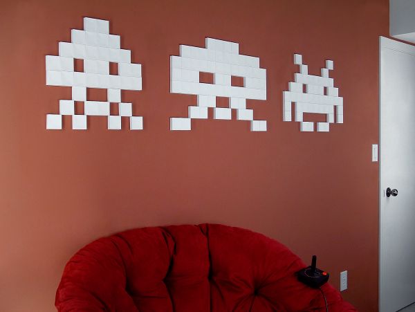 giant 3-d papercraft space invaders DIY Project - Step-by-Step DIY ...