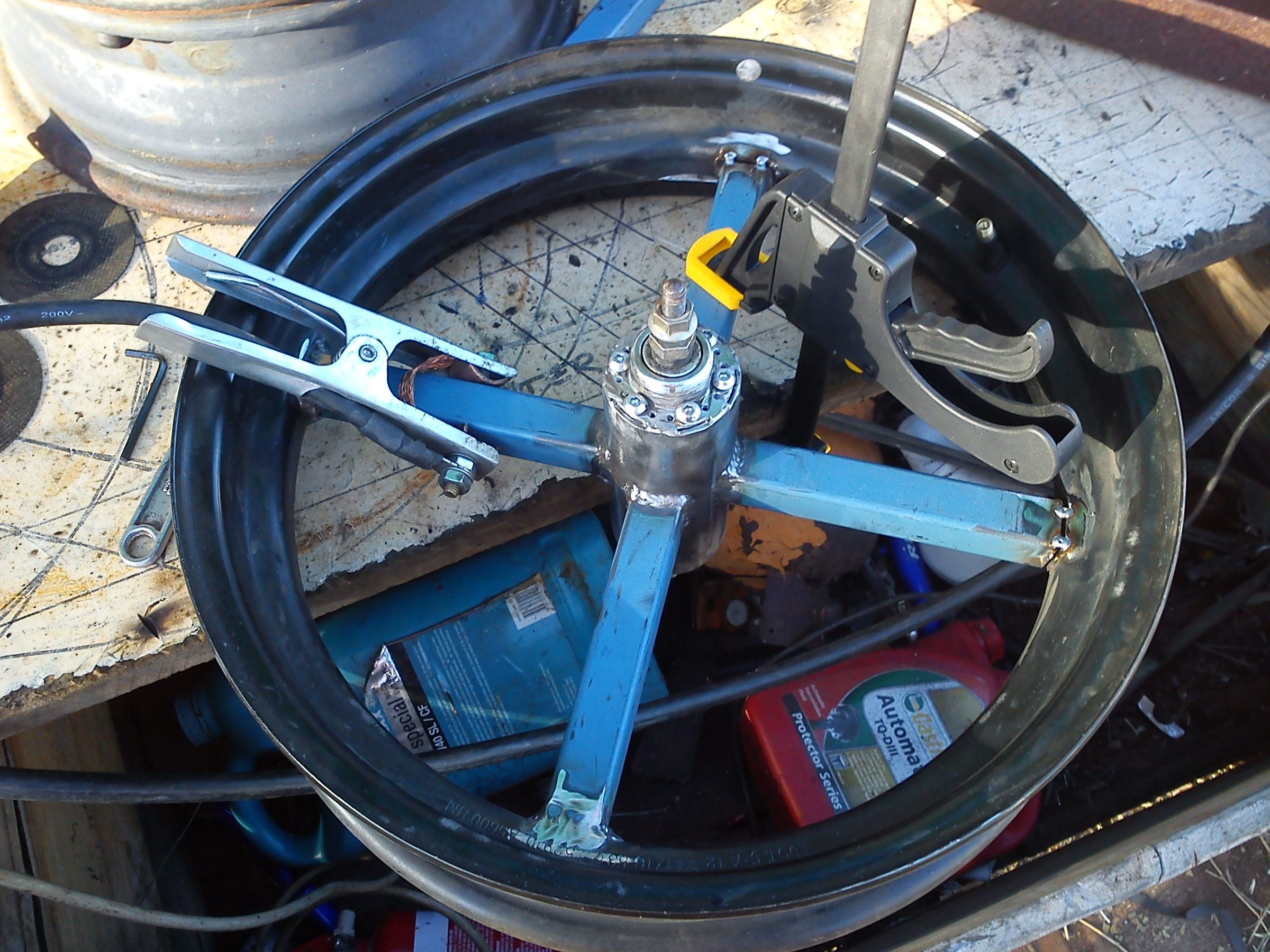 Making Wide Bike Wheel Hubs and Joining Them to Car Rims! : 6 Steps ...