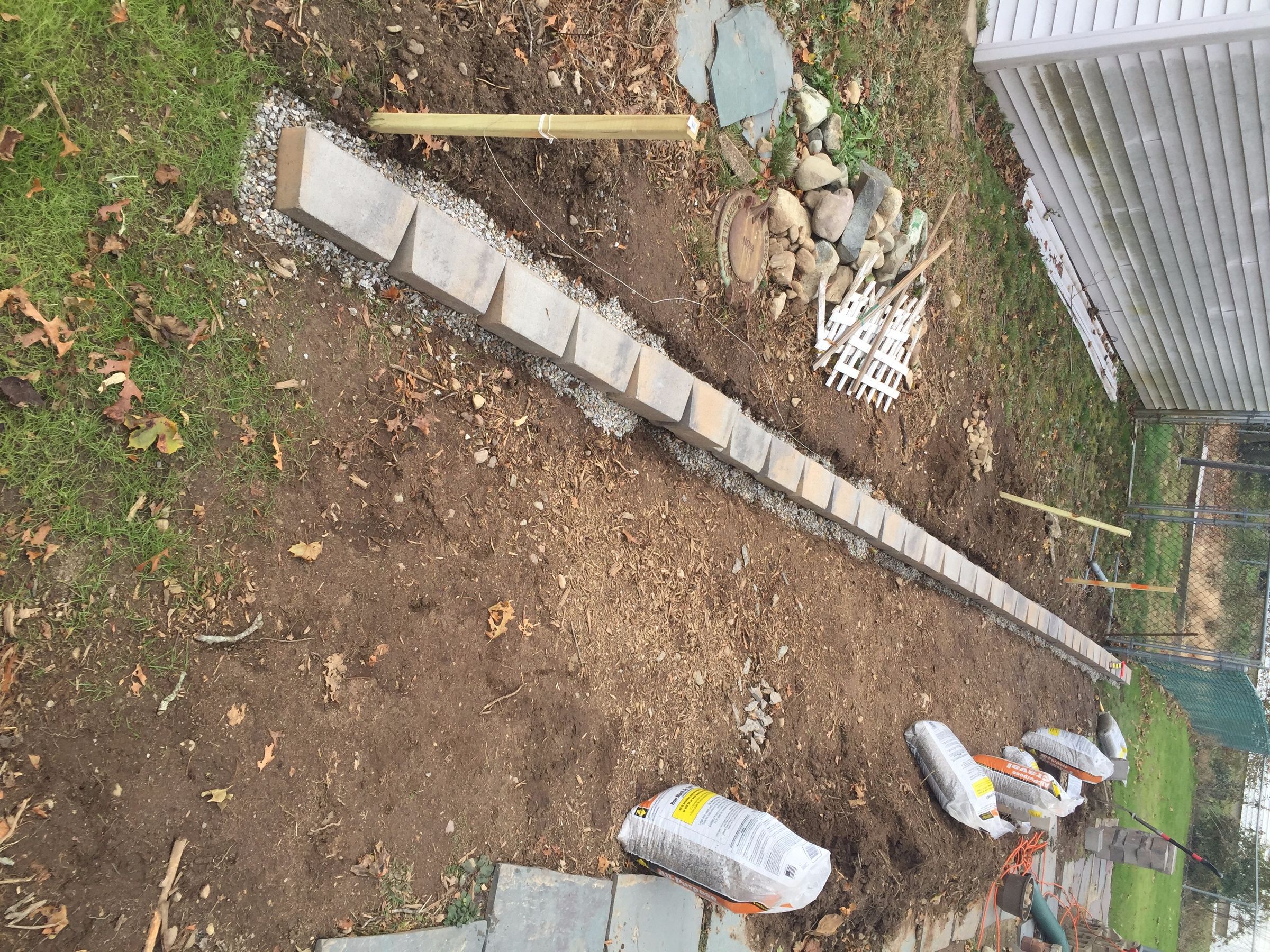 How to Build a Block Retaining Wall : 10 Steps (with Pictures ...