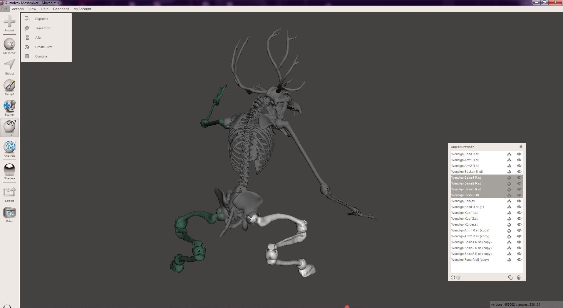 3D Printed Wendigo Skeleton - Freedownload ^^ : 6 Steps (with Pictures ...