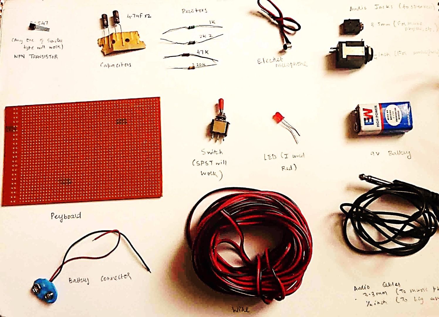 Electret Microphone Preamplifier : 7 Steps - Instructables