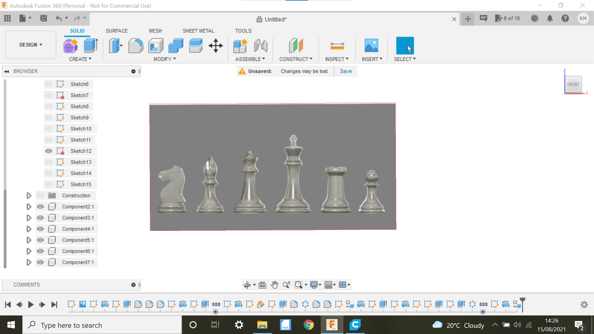 Chess Pieces 3D Printed Designed With Fusion 360 : 4 Steps (with ...