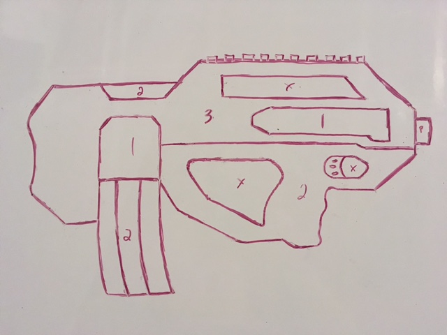 Eva Foam Drum Gun Template Kits & How To Doll & Model Making Model ...