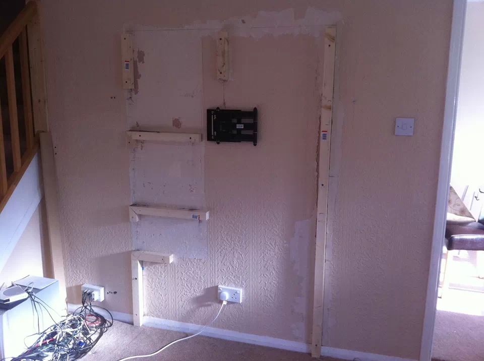 How To Build False Wall For Tv - Wall Design Ideas