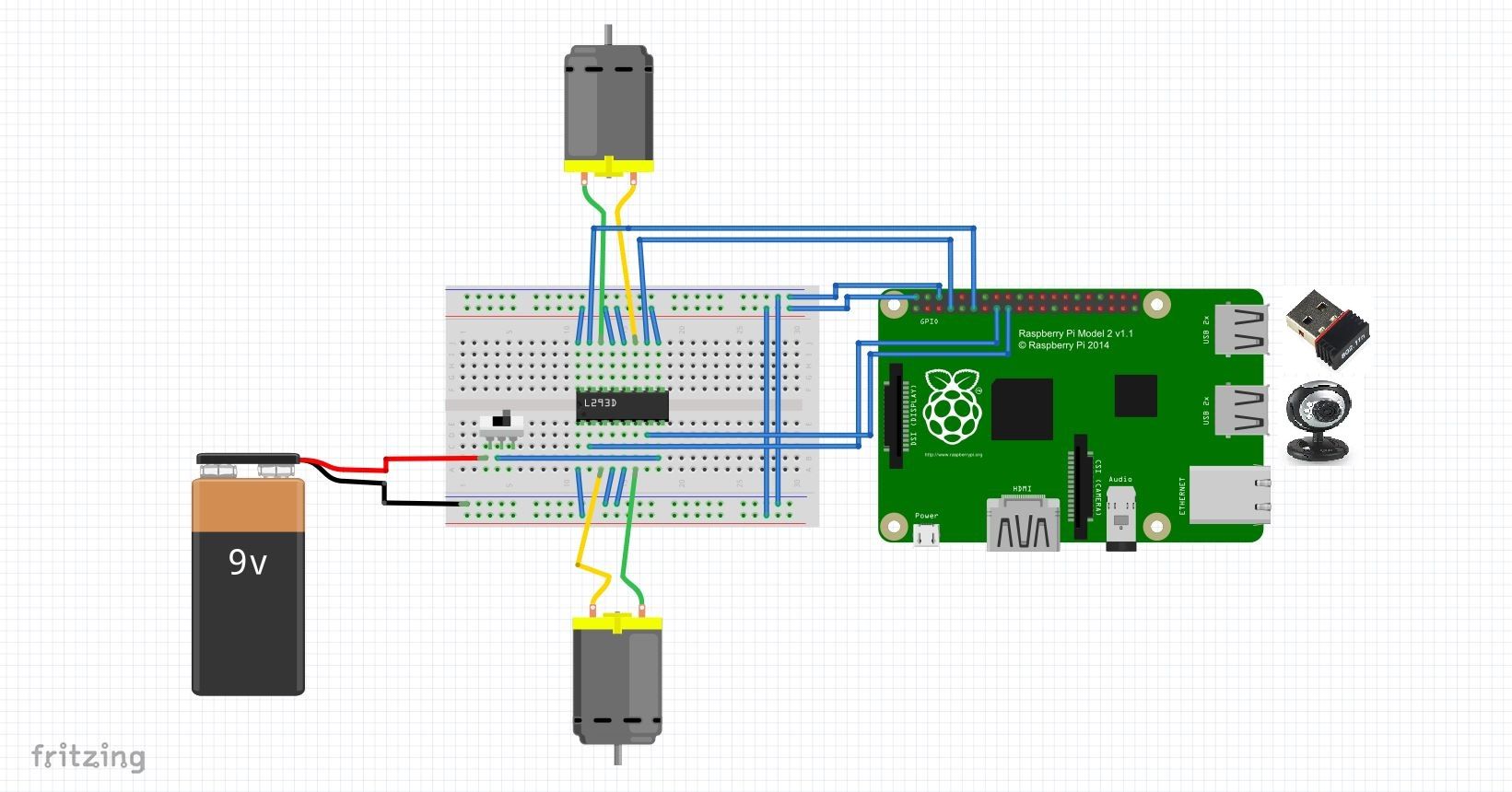 Raspberry Pi Wifi Controlled Video Streaming Robot : 8 Steps (with ...