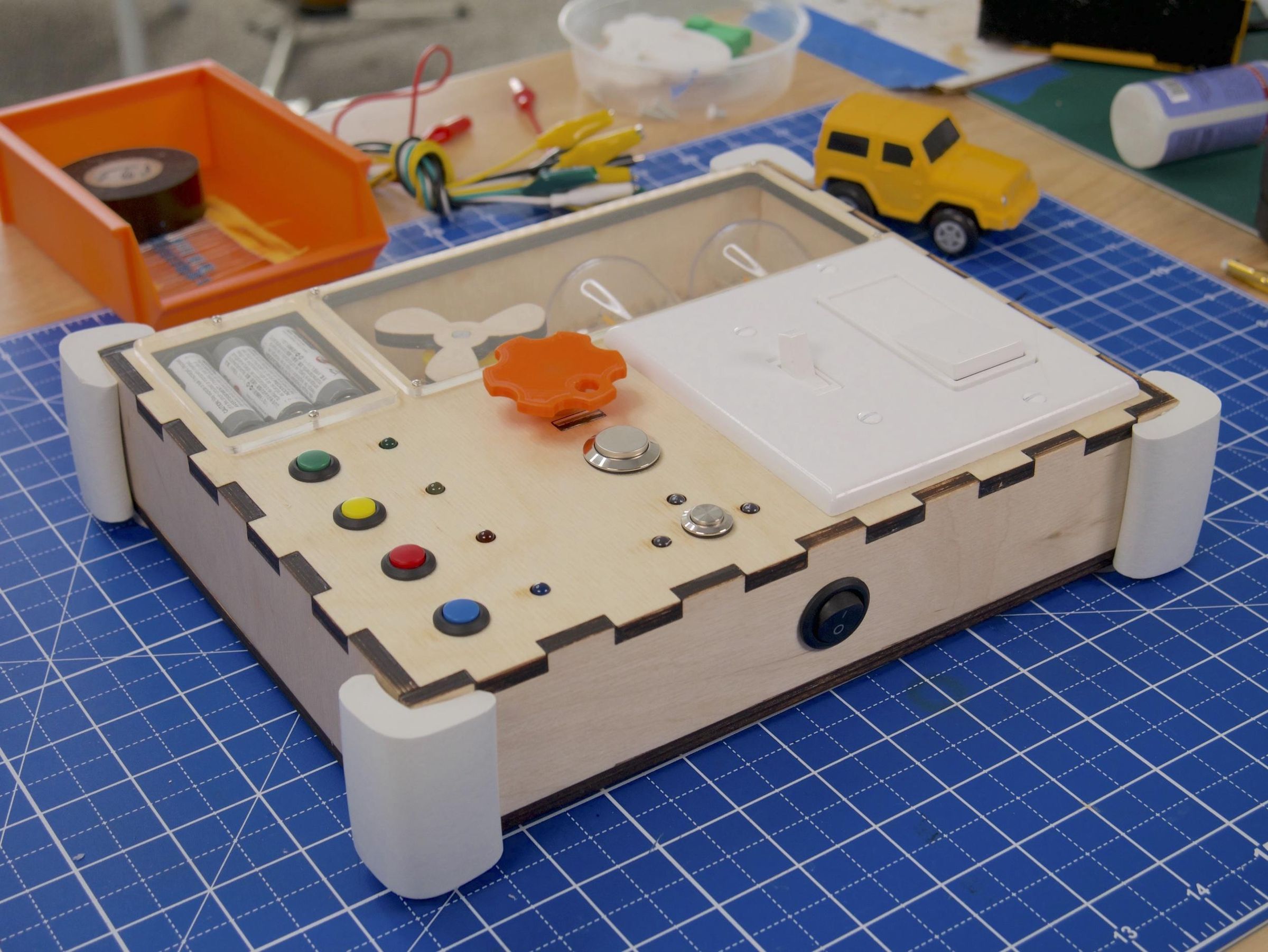 Busy Button Box - Montessori-style Electronic Board Toy for Toddlers ...