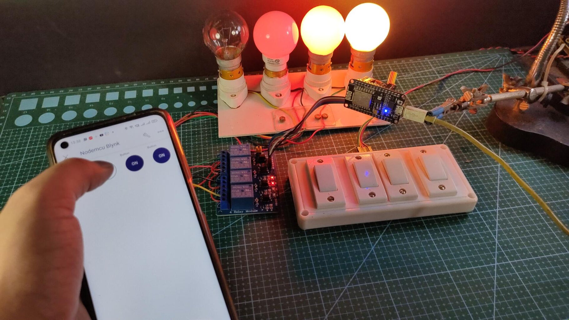 Smart Home Using Nodemcu Esp8266 And Blynk 2 0 With Real Time Feedback