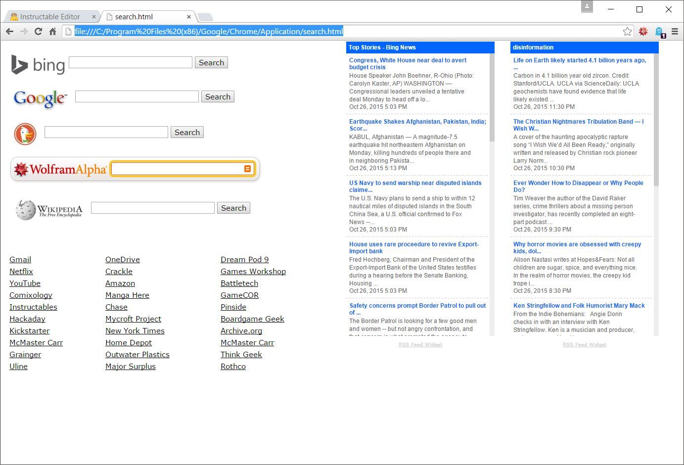 Custom Web Browser Start Page : 5 Steps - Instructables