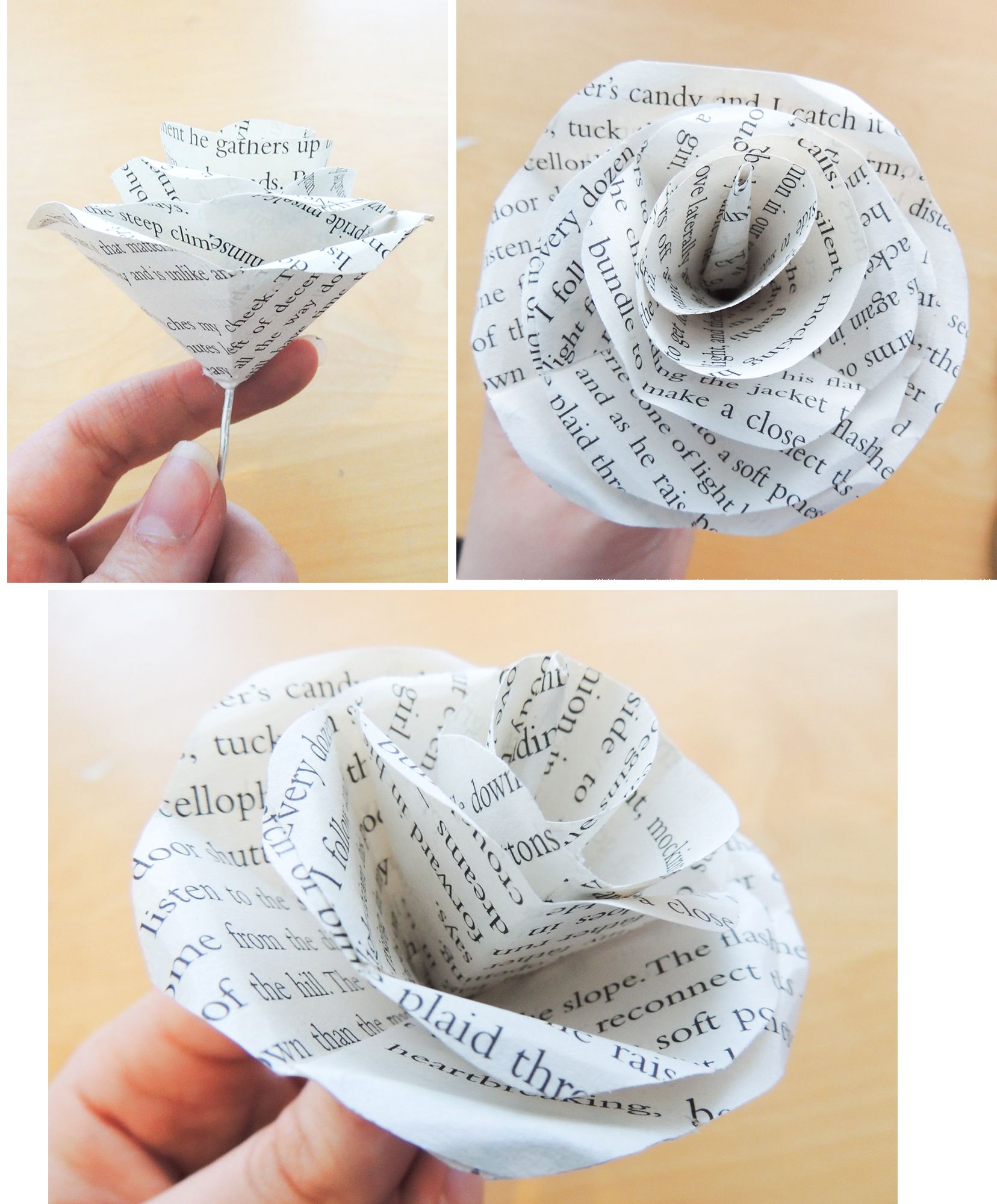 DIY Book Page Rose : 13 Steps (with Pictures) - Instructables
