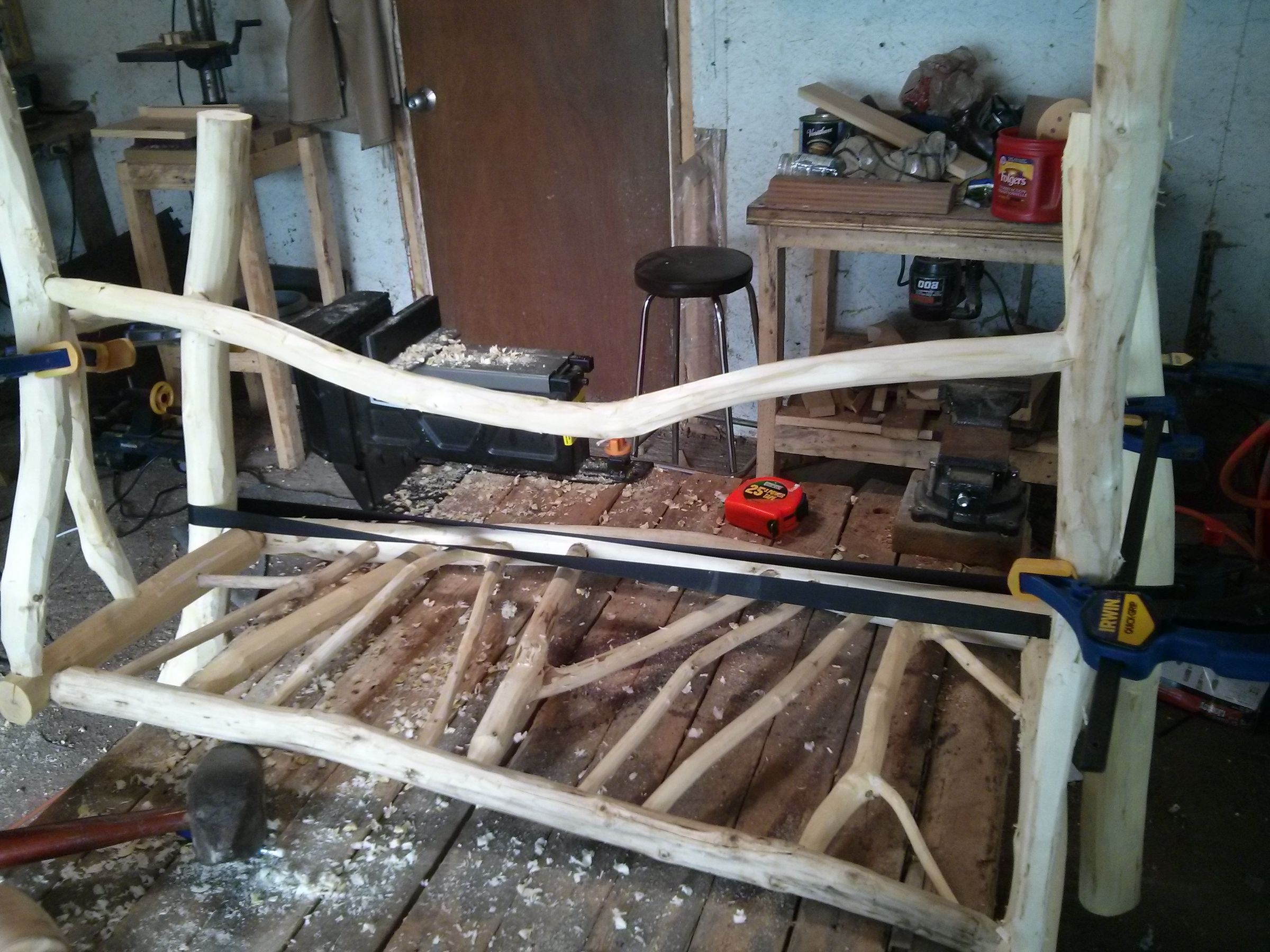 Decorative Garden Bench Made From Fallen Tree Limbs : 9 Steps ...
