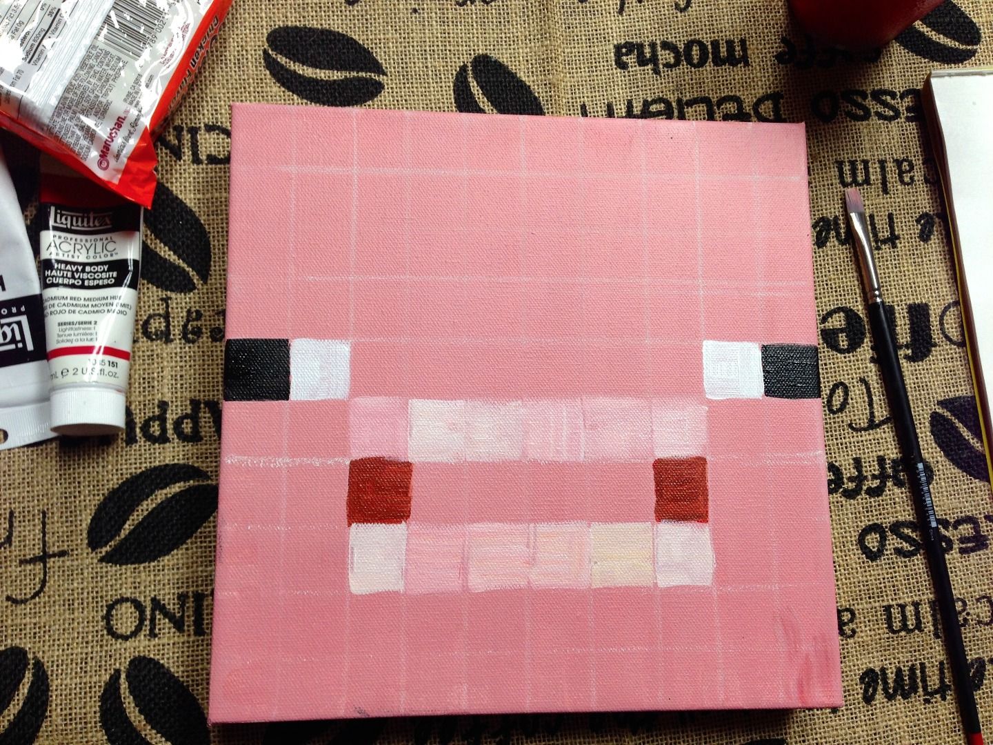 How to Paint Minecraft Faces - Creeper - Pig - Stampy Cat - Enderman ...