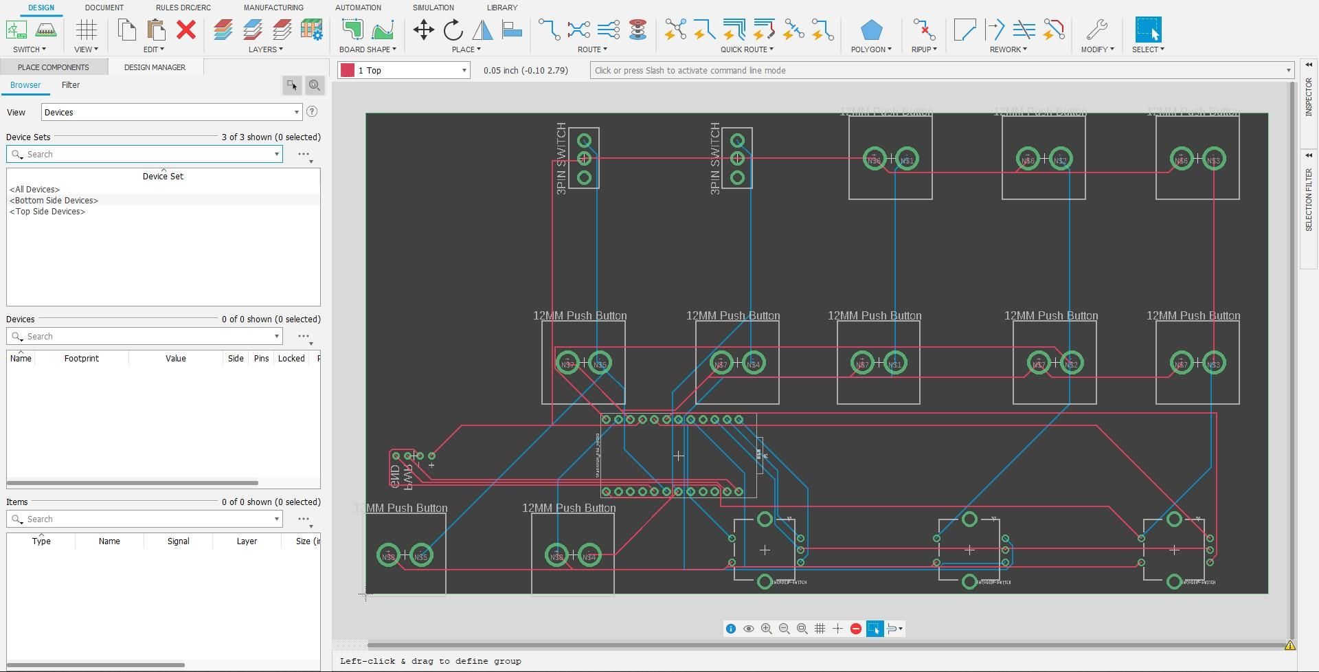 How to Design a Button Box Housing With Schematic and PCB : 7 Steps ...