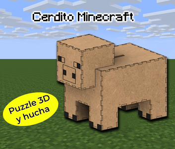 Puzzle 3D Y Hucha Del Cerdito Minecraft Con Fusion 360 Para Corte Laser : 13 Steps - Instructables