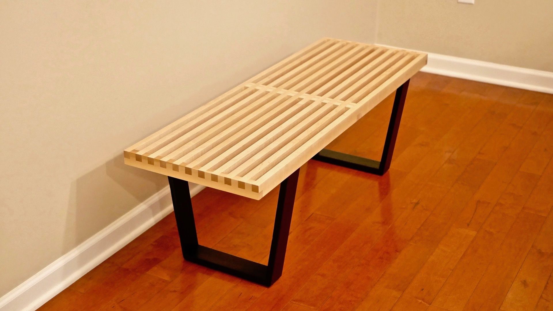 DIY Mid-Century Modern Slatted Bench : 13 Steps (with Pictures ...