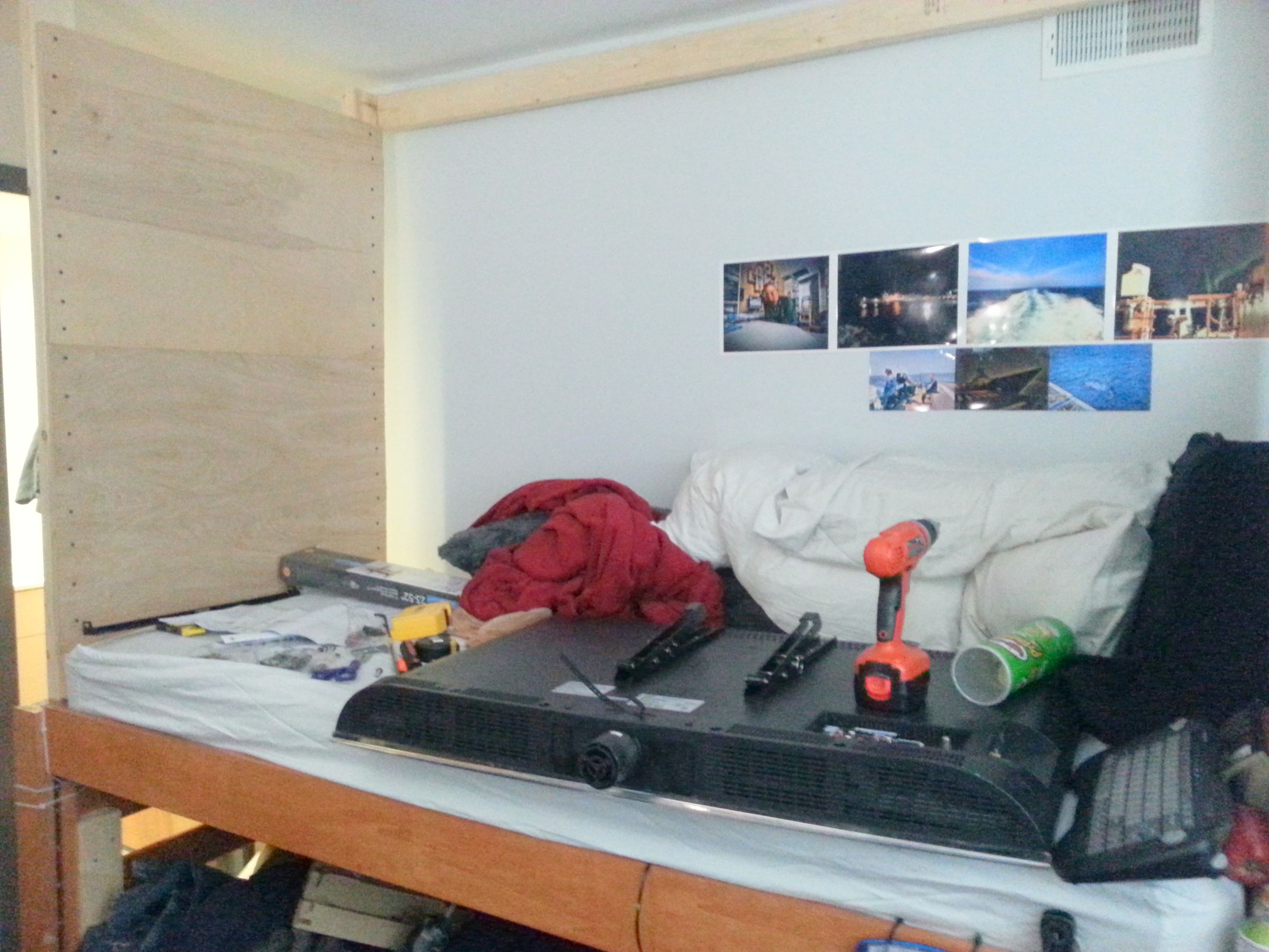 Boring Old College Dorm Room Bed - Becomes 4 Poster Bed Fit for a King ...