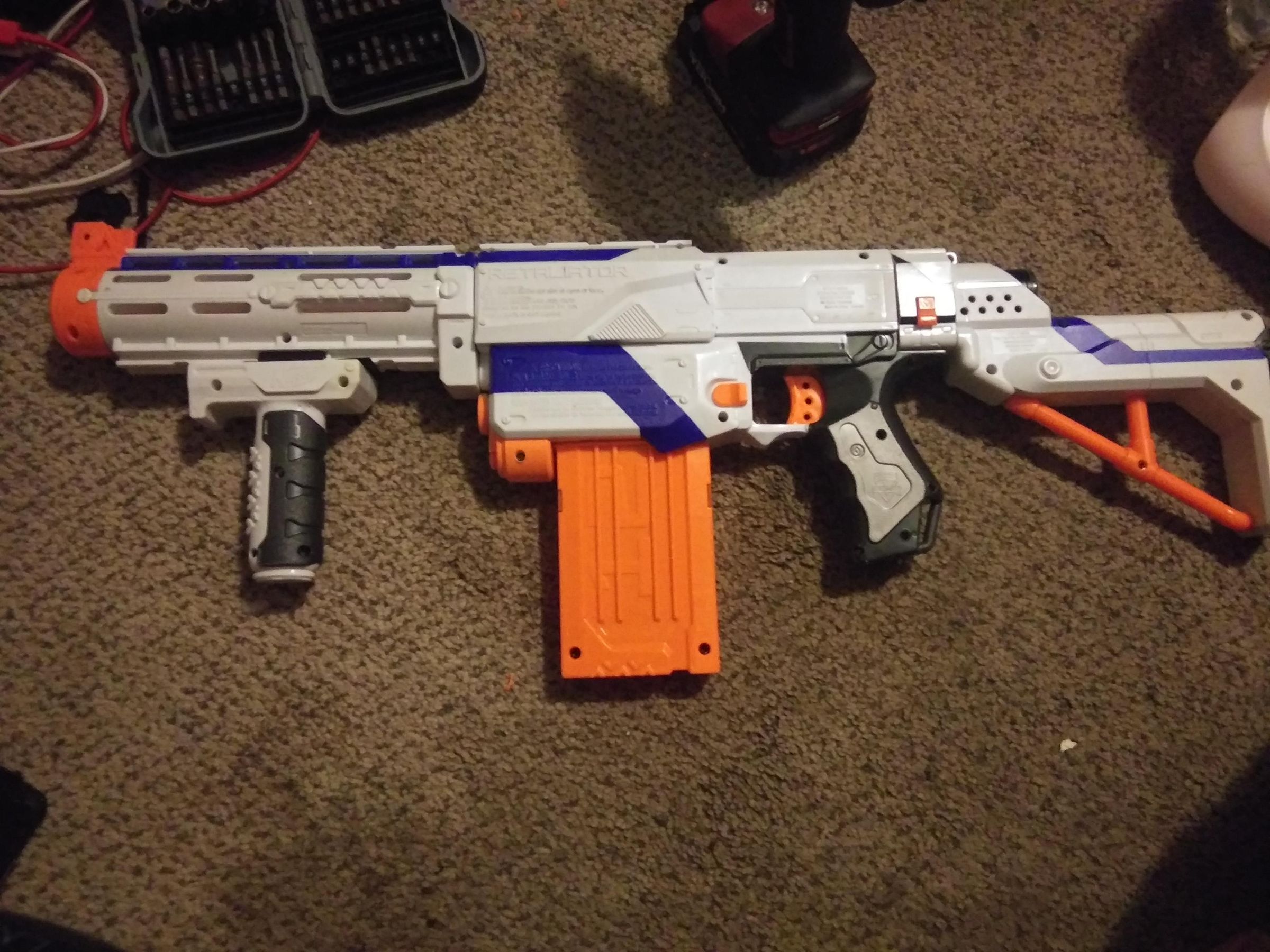 Nerf Retaliator Mod: Air Restrictor Removal and Barrel Extension : 8 ...