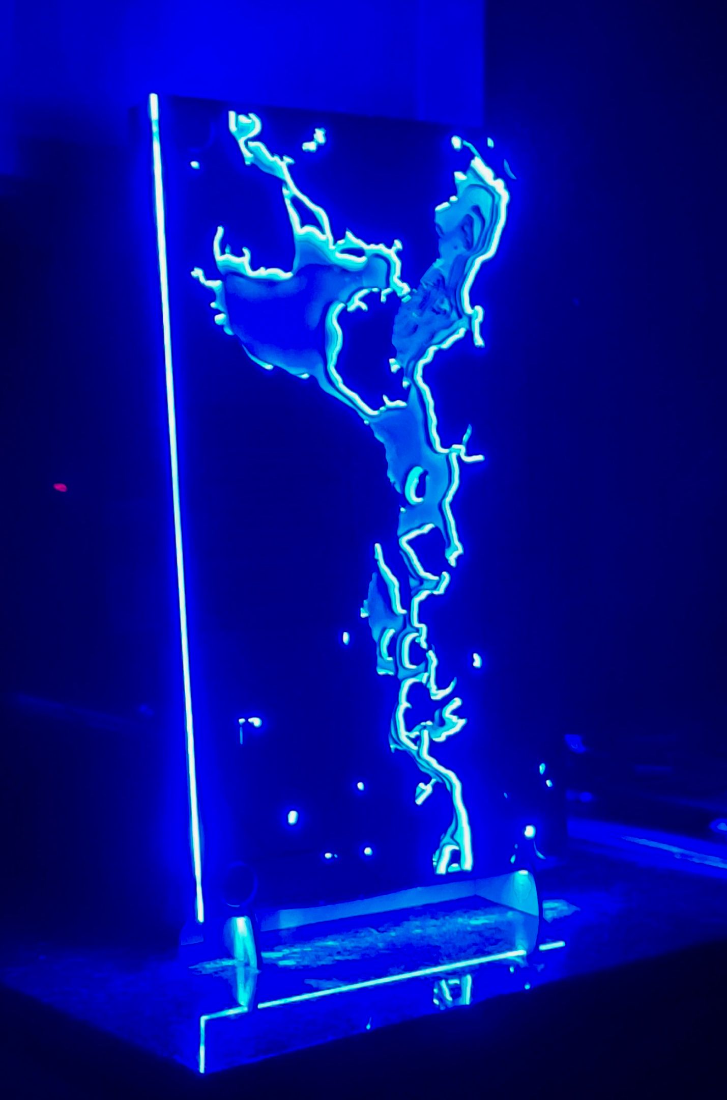 Edge Lit Bathymetric Map Using LED Standoffs : 7 Steps (with Pictures ...