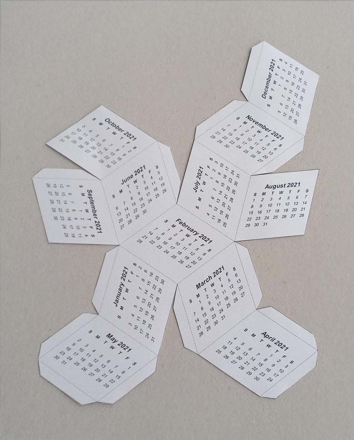 Choose Your 3D Calendar for 2021 : 4 Steps (with Pictures) - Instructables