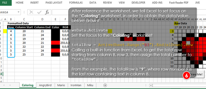 Learn to Code: Pixel Art Drawing With Microsoft Excel : 13 Steps ...