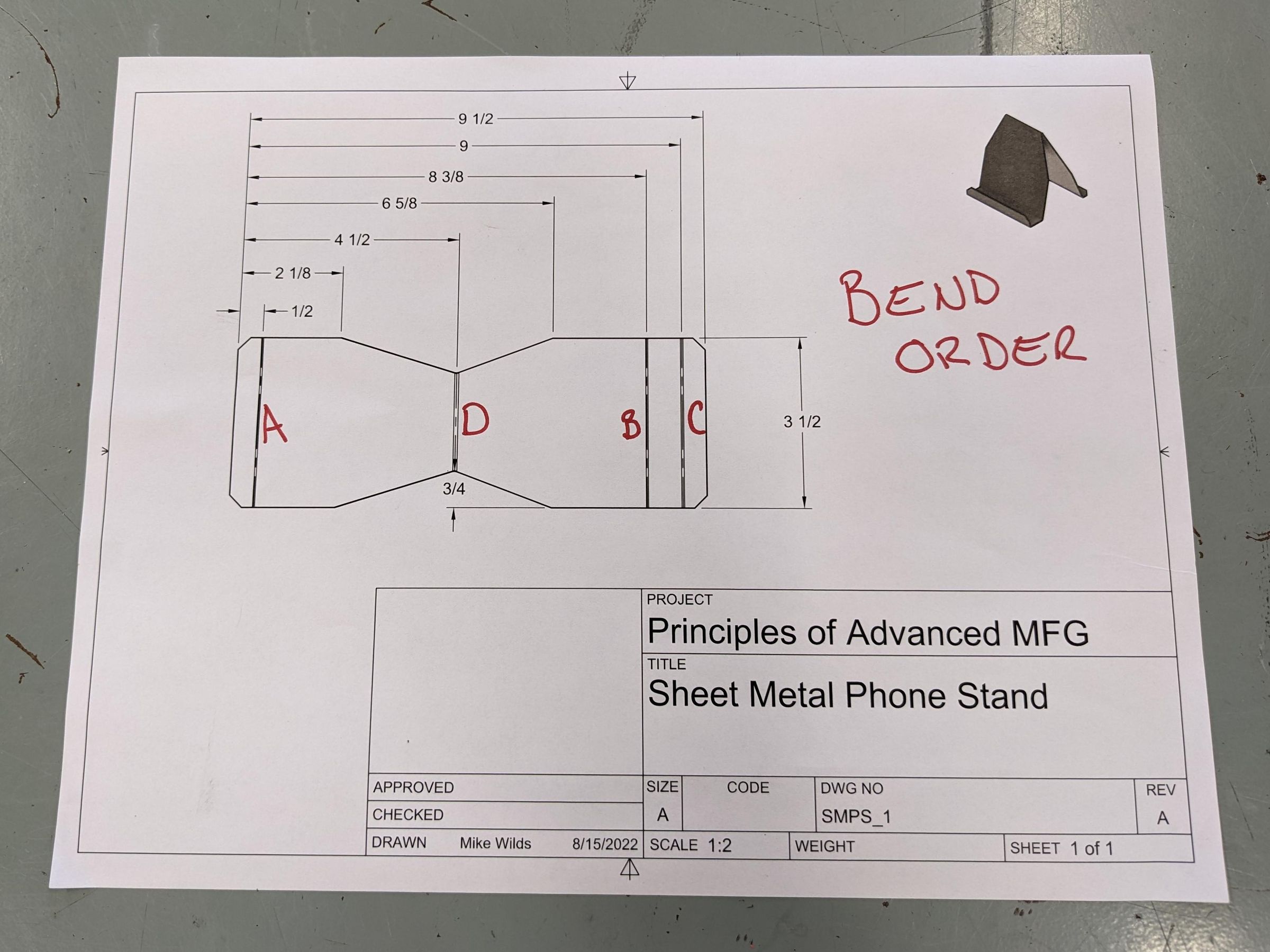 Sheet Metal Phone Stand : 7 Steps (with Pictures) - Instructables