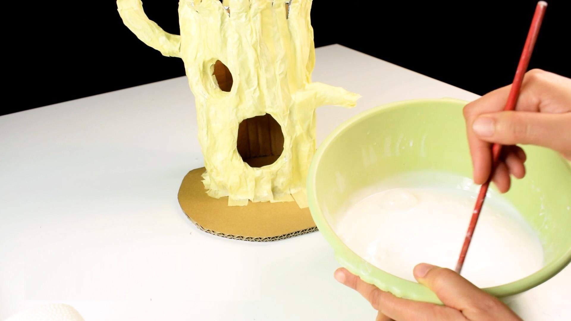 Paper Mache Fairy Garden Tree House : 15 Steps (with Pictures ...