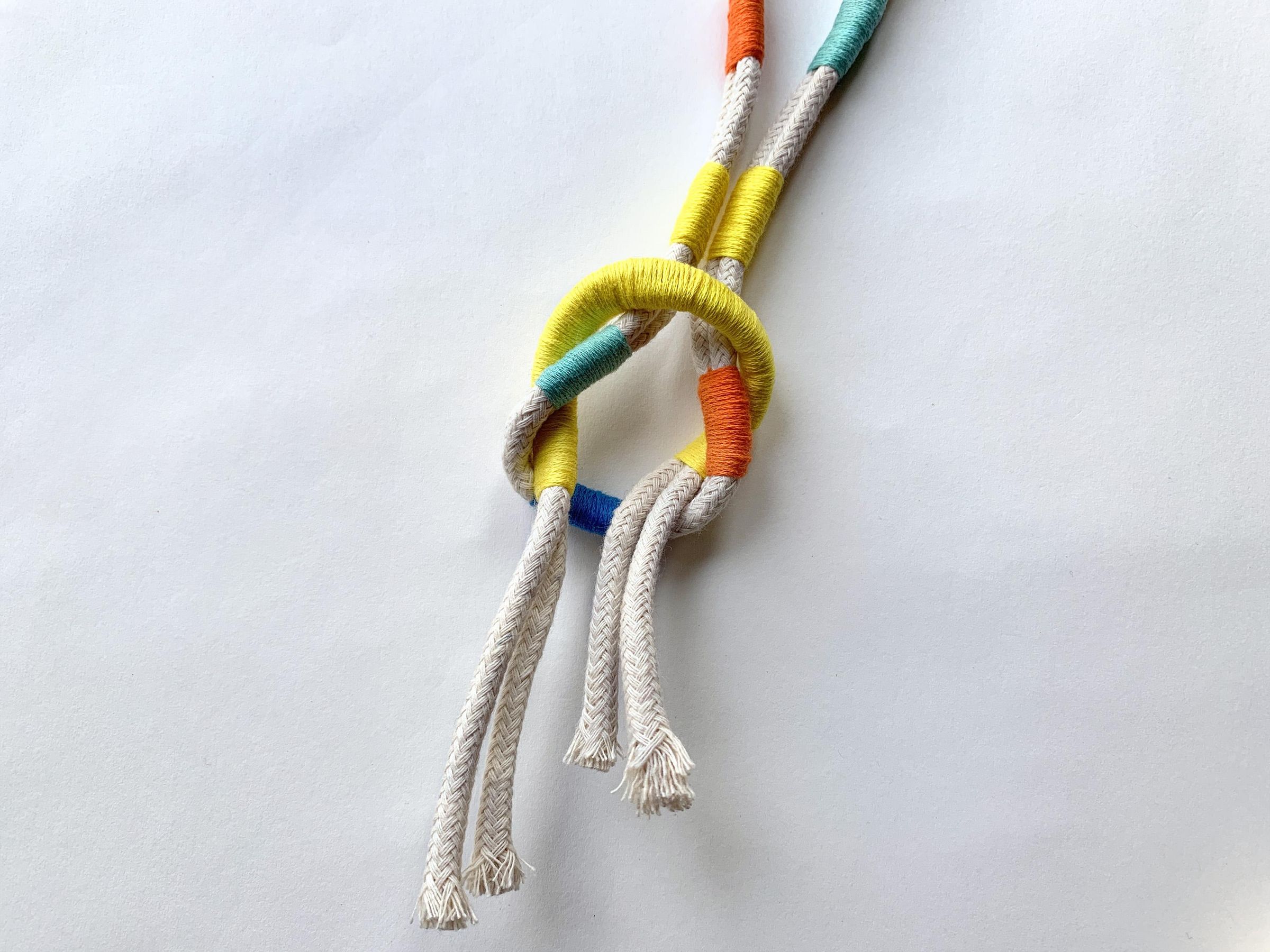 Colorful Rope Macrame Knot Necklace With Tassel : 8 Steps (with ...