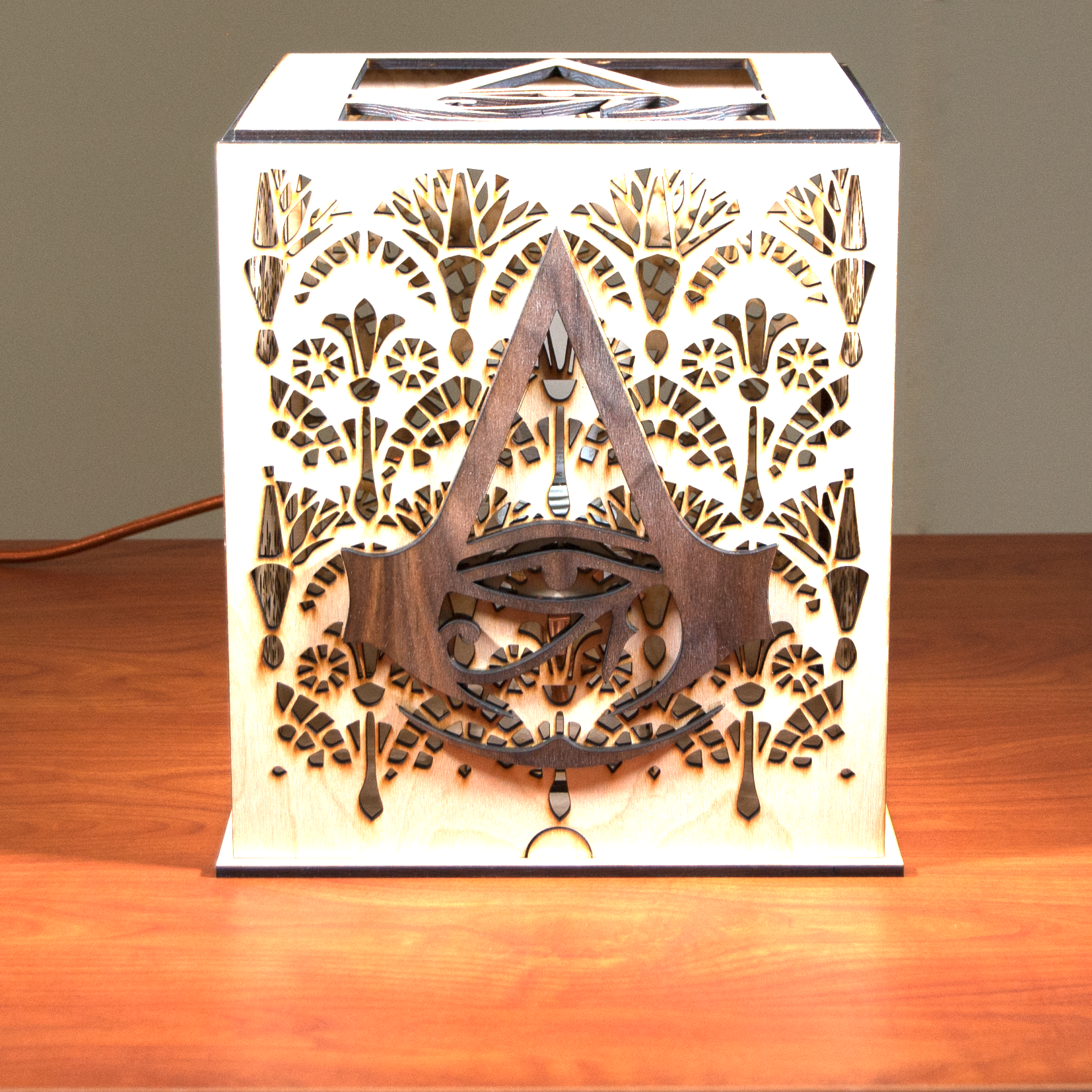 How to Laser Cut an Alexa-Enabled Lamp for a Gameroom : 8 Steps (with ...