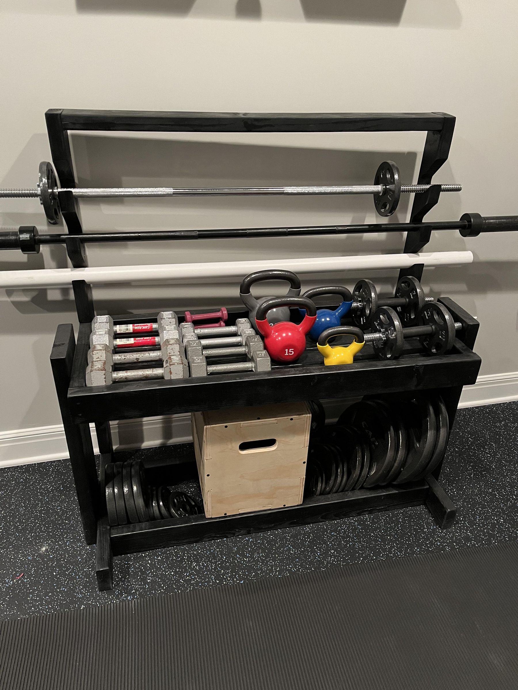 DIY Weight and Barbell Storage Rack : 4 Steps (with Pictures ...
