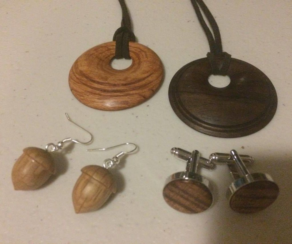 Timber Jewelry - Necklace Pendants, Cufflinks, Ear Rings : 7 Steps ...